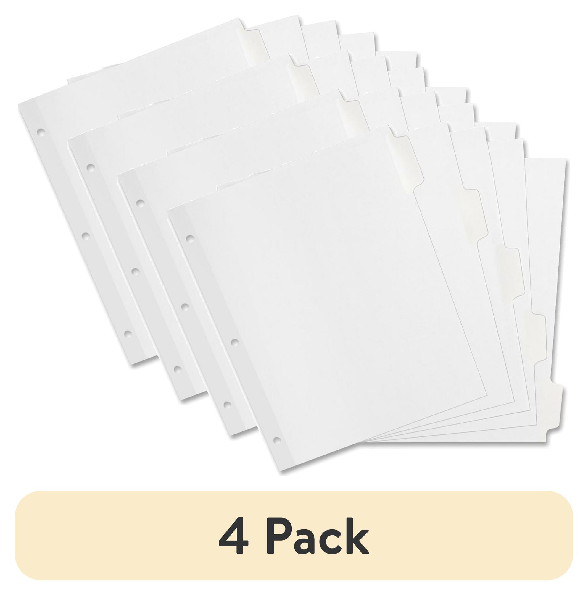 (4 pack) Sparco Punched Laser Tab Divider - Walmart.com