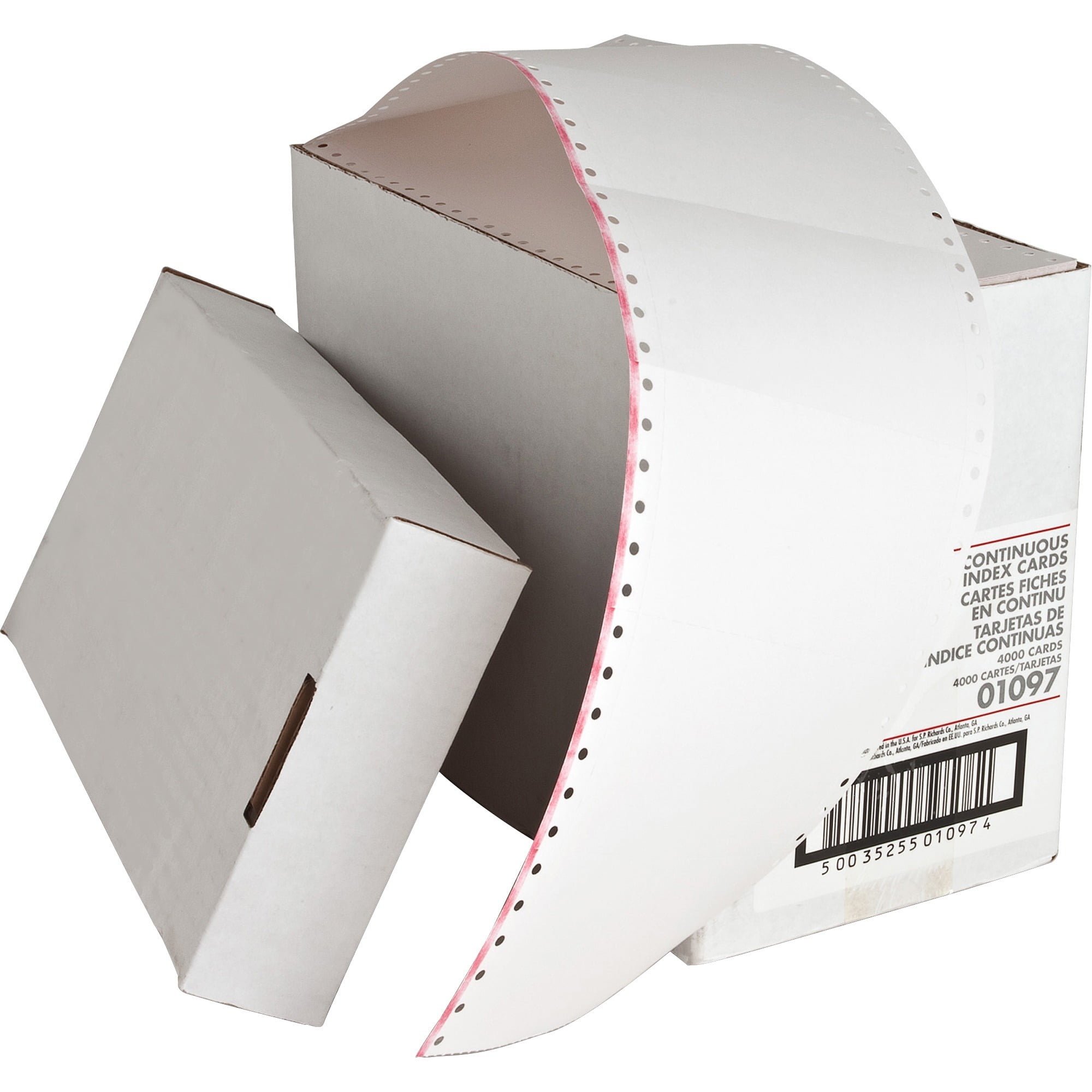 Sparco, SPR01097, Continuous Feed Punched Index Cards, 4000 / Carton ...