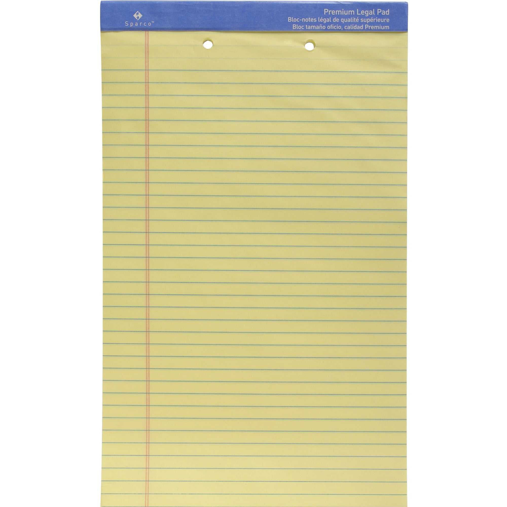 Sparco, SPR10142HP, 2 - Hole Punched Legal Ruled Pads - Legal, 1 Each ...