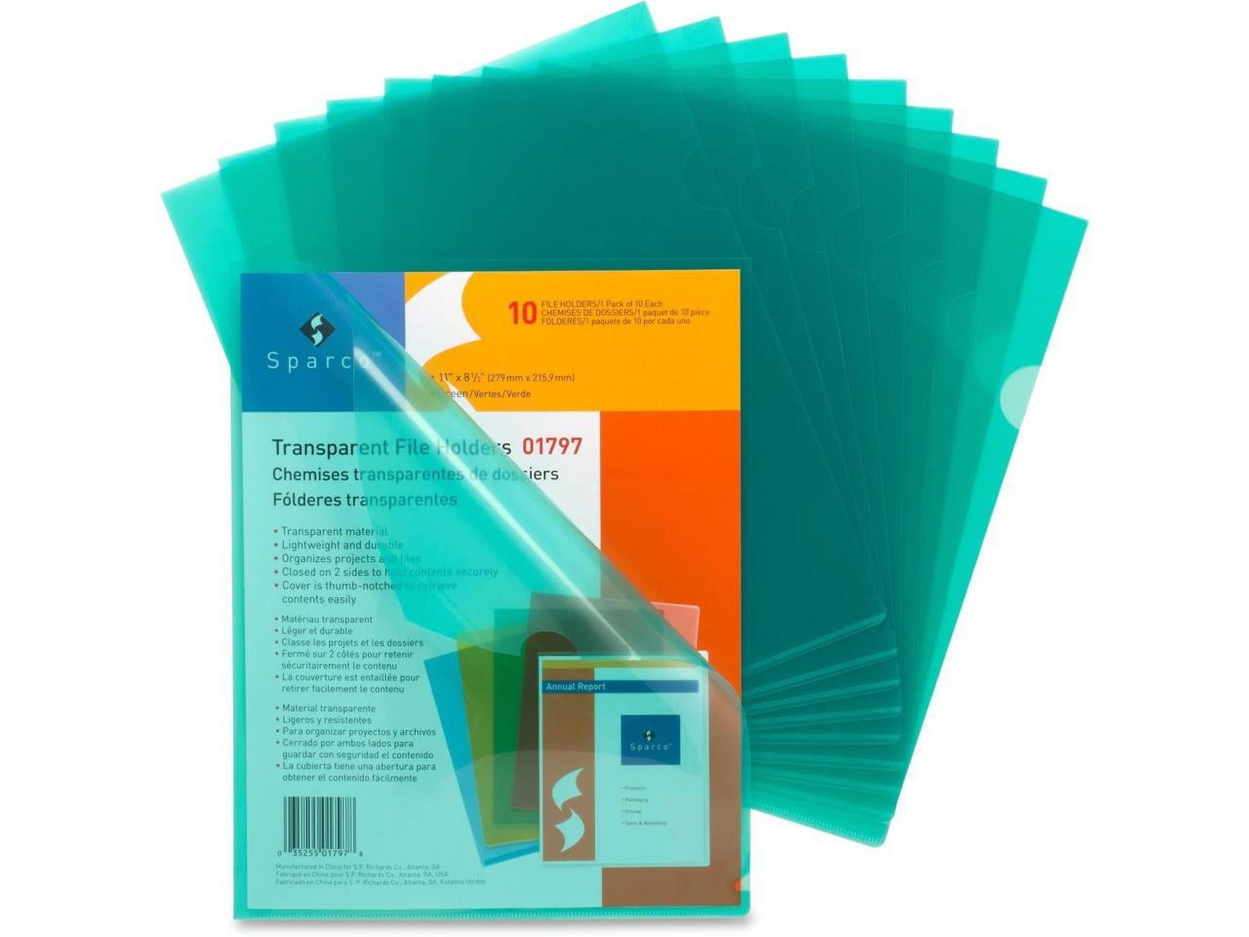 Sparco Transparent File Holder - Walmart.com