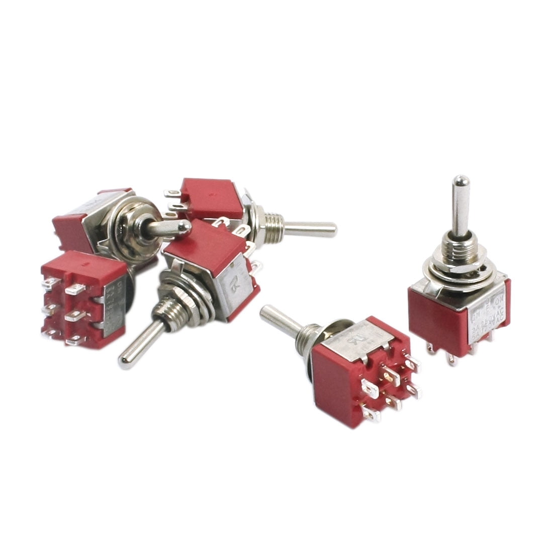 Spare Parts DPDT 3 Position 6 Pin Momentary Toggle Switch 120V 5A 6pcs ...