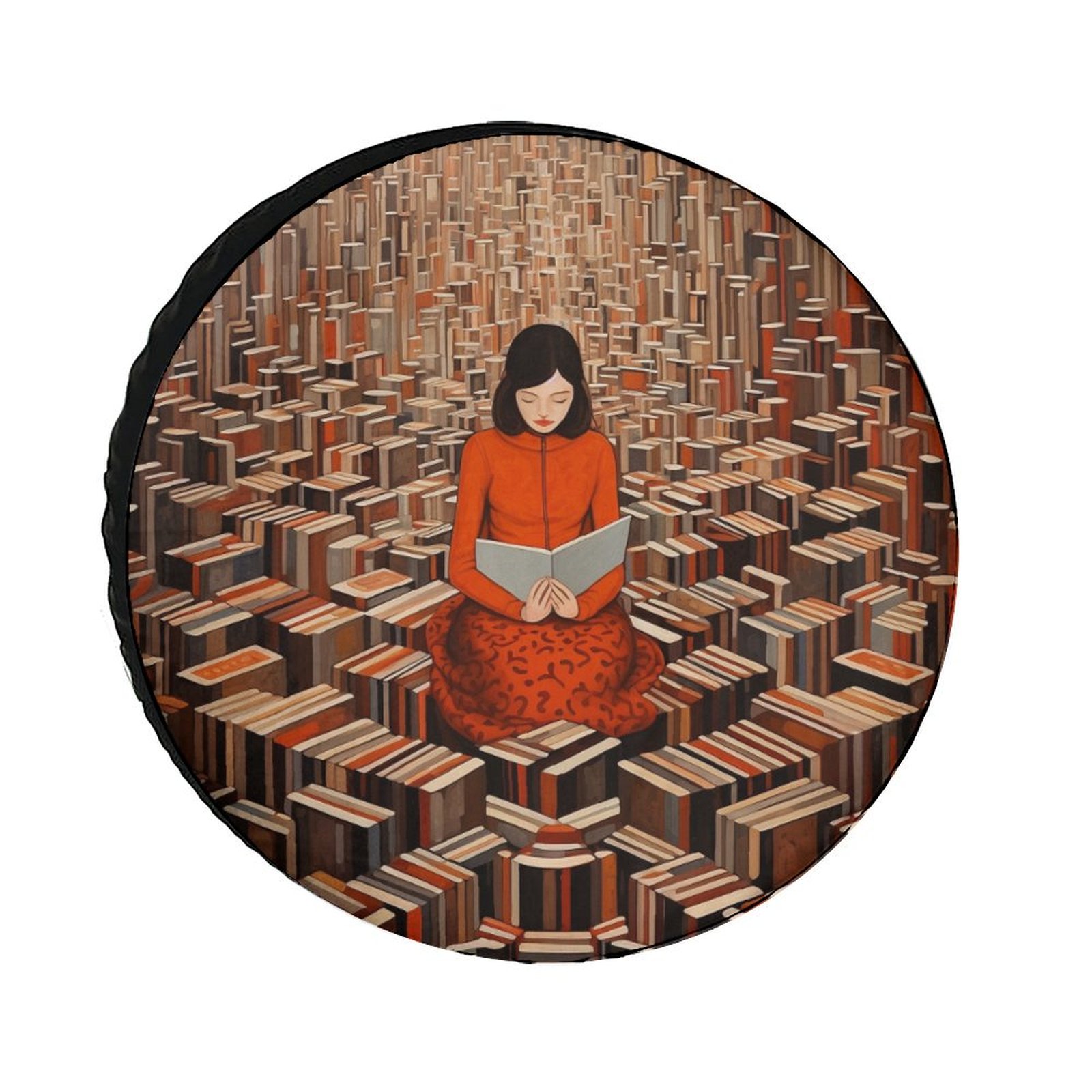 Spare Tire Cover 12inch There Is No Such Thing As Too Many Books Wheel ...