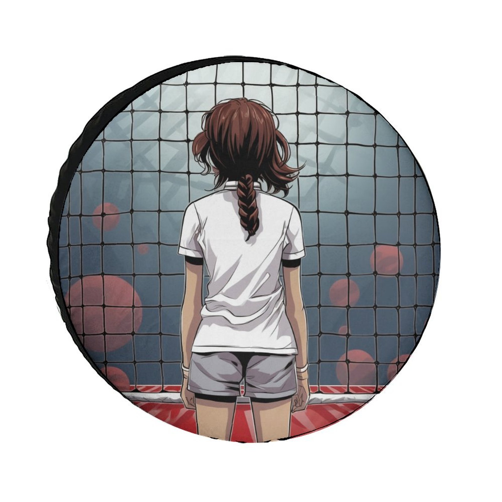 Spare Tire Cover 15inch Female Volleyball Player Weatherproof Universal ...