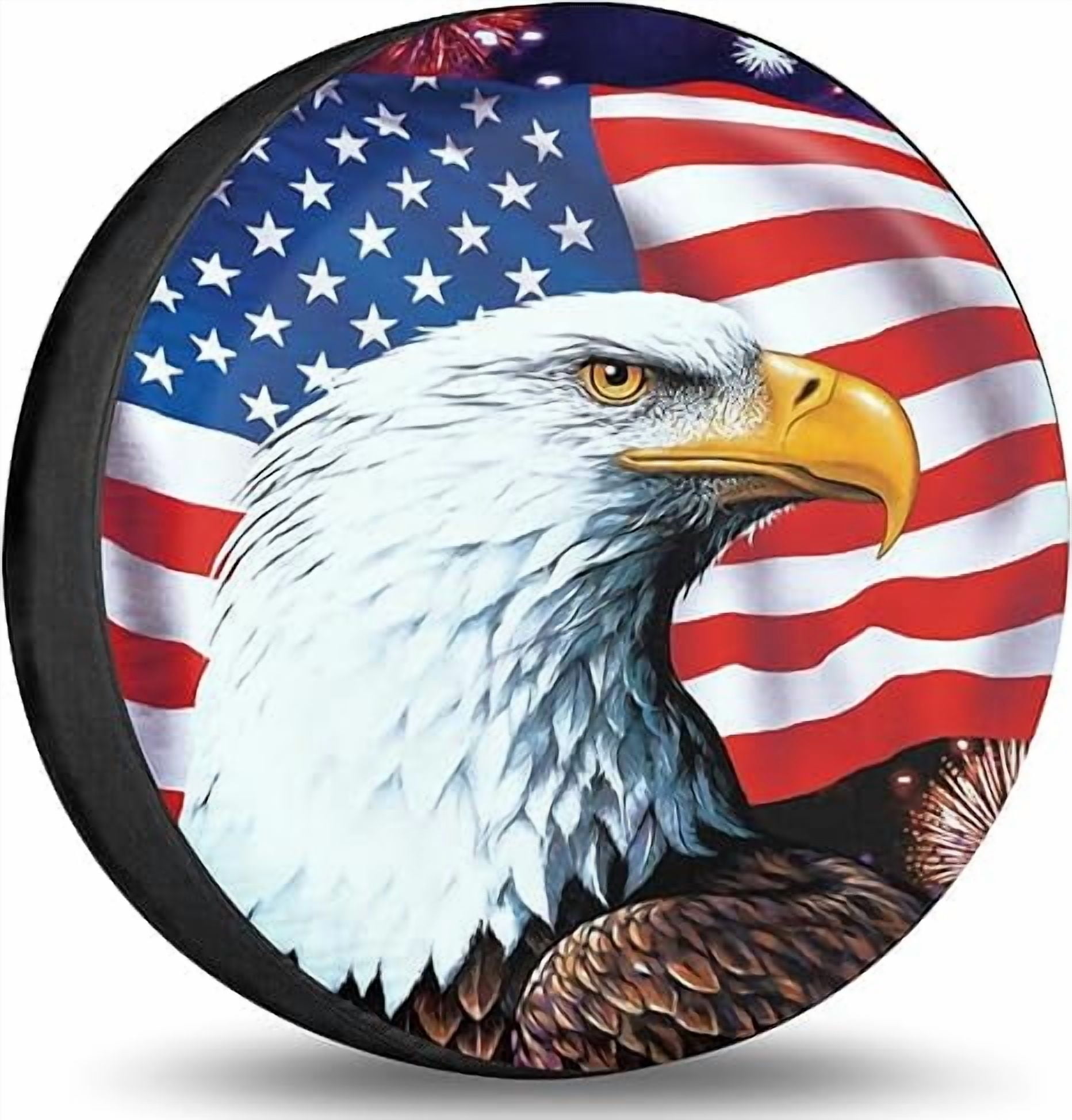 Spare Tire Cover American Eagle Flag Polyester Universal Waterproof ...