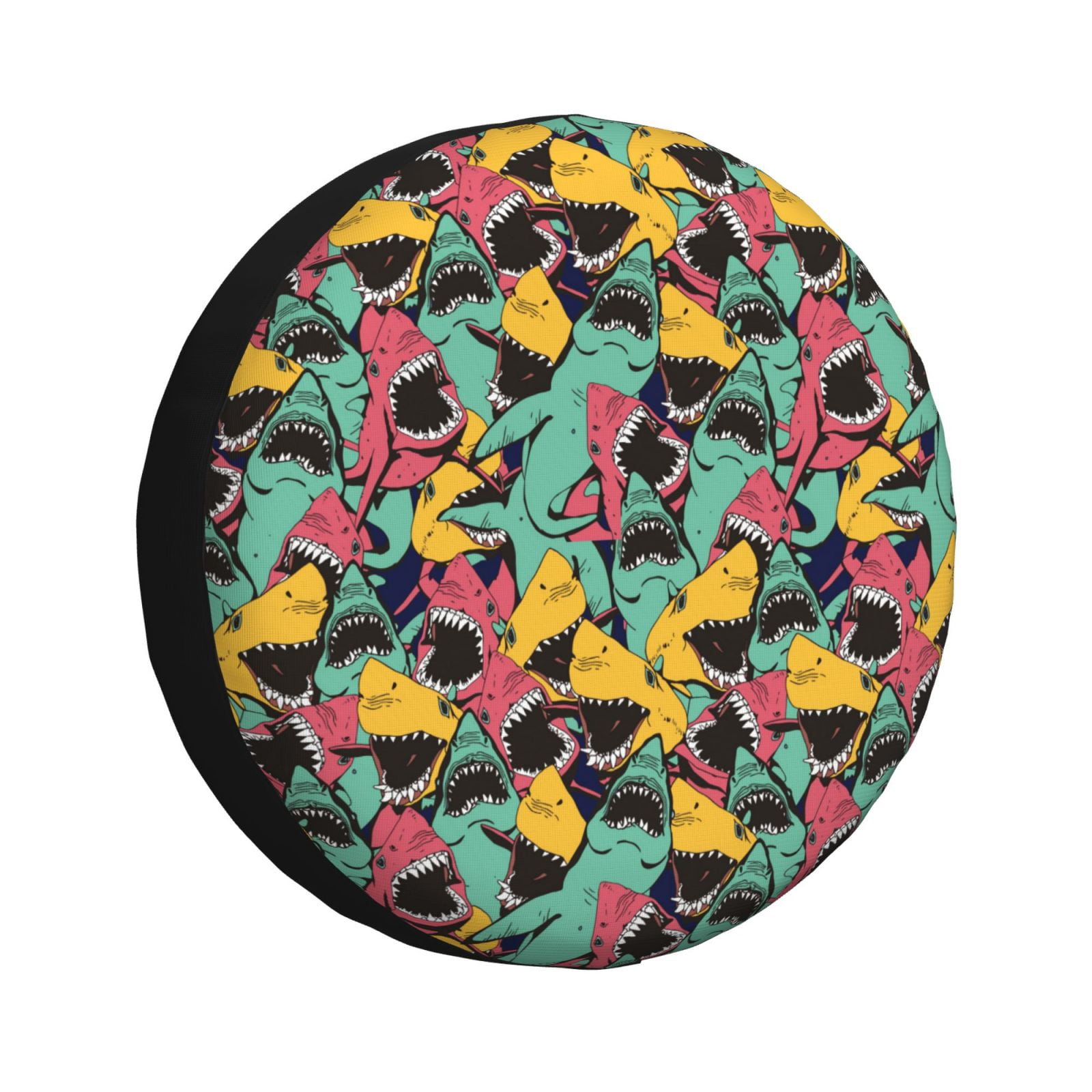 Spare Tire Cover Angry Shark Pattern Waterproof Trailer Tire Covers 14 ...
