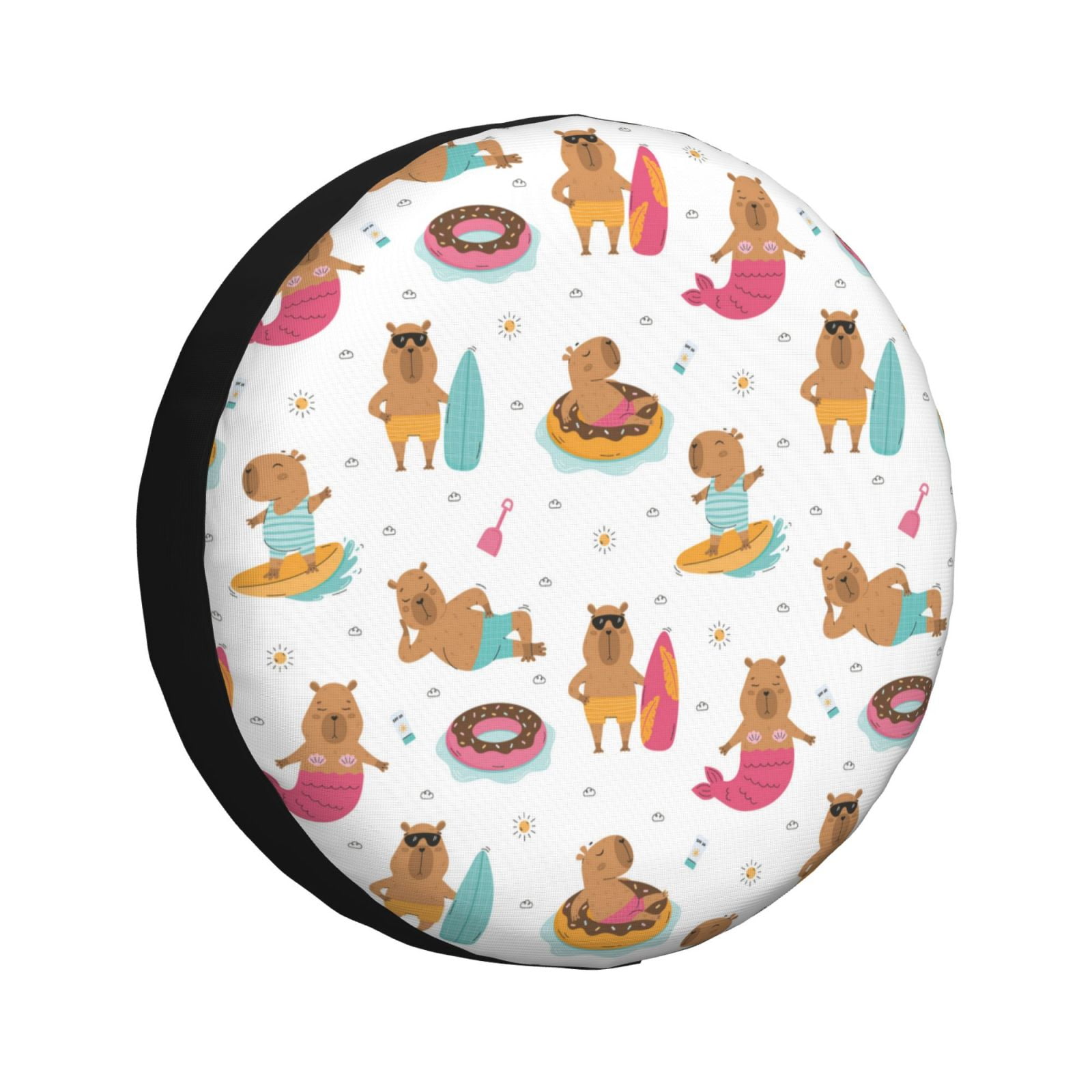 Spare Tire Cover - Beach Capybaras Universal Fit for RV Car Camper SUV ...