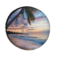 Spare Tire Cover Beach with Palm Trees Sunset Wheel Protectors ...