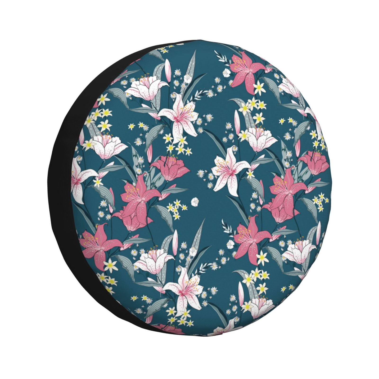 Spare Tire Cover Beautiful Lilies Flowers Waterproof Trailer Tire ...