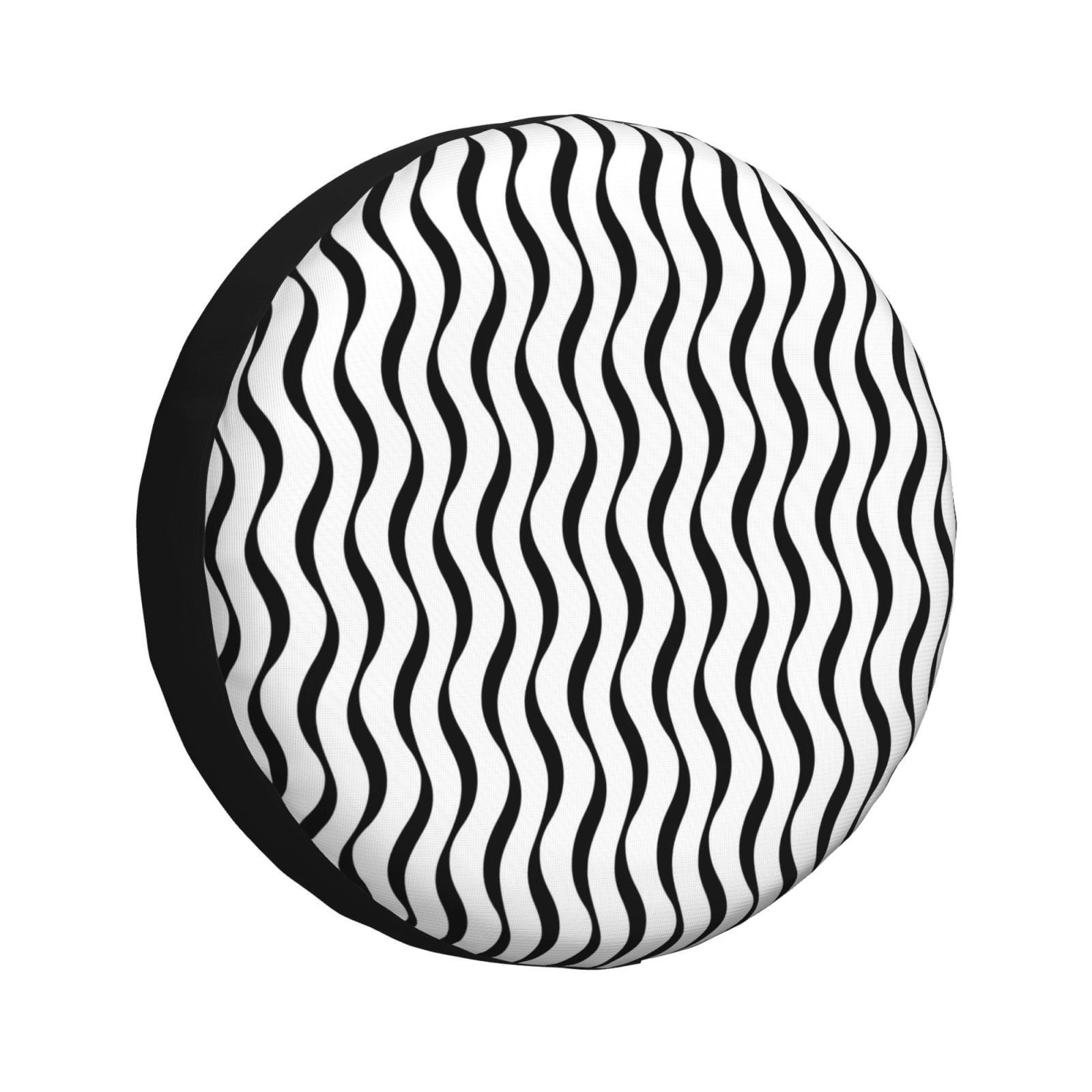 Spare Tire Cover Black White Wave Pattern Waterproof Trailer Tire ...