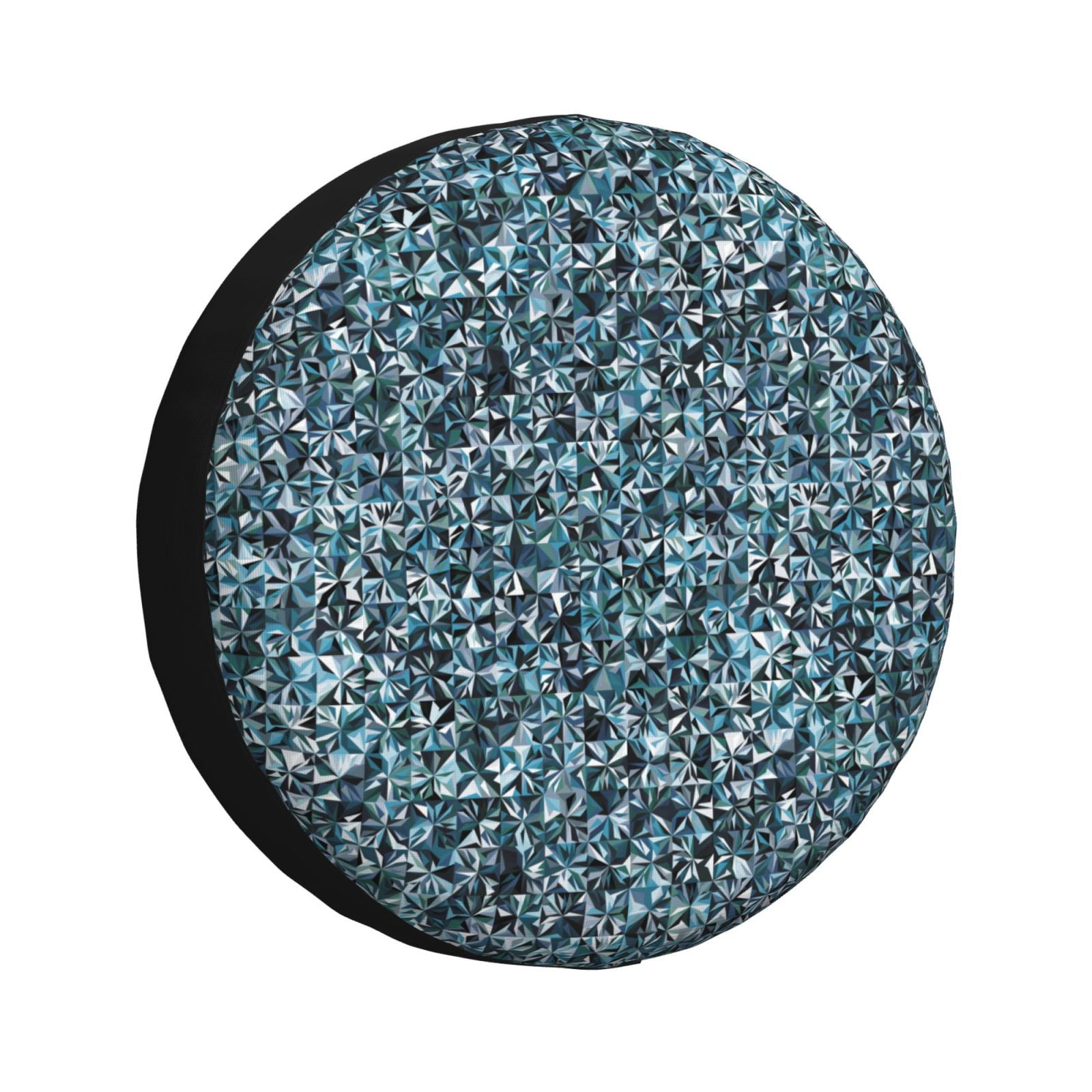 Spare Tire Cover, Bling Sparkly Gemstone Blue Print Wheel Cover Tire ...
