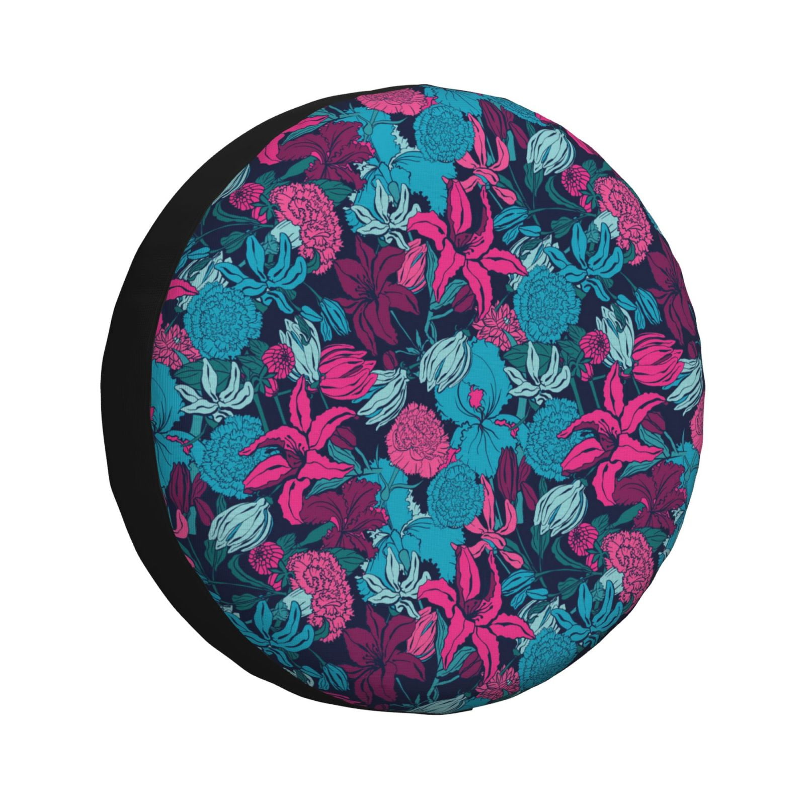 Spare Tire Cover, Blue Carnations Flowers Wheel Cover Tire Covers For ...
