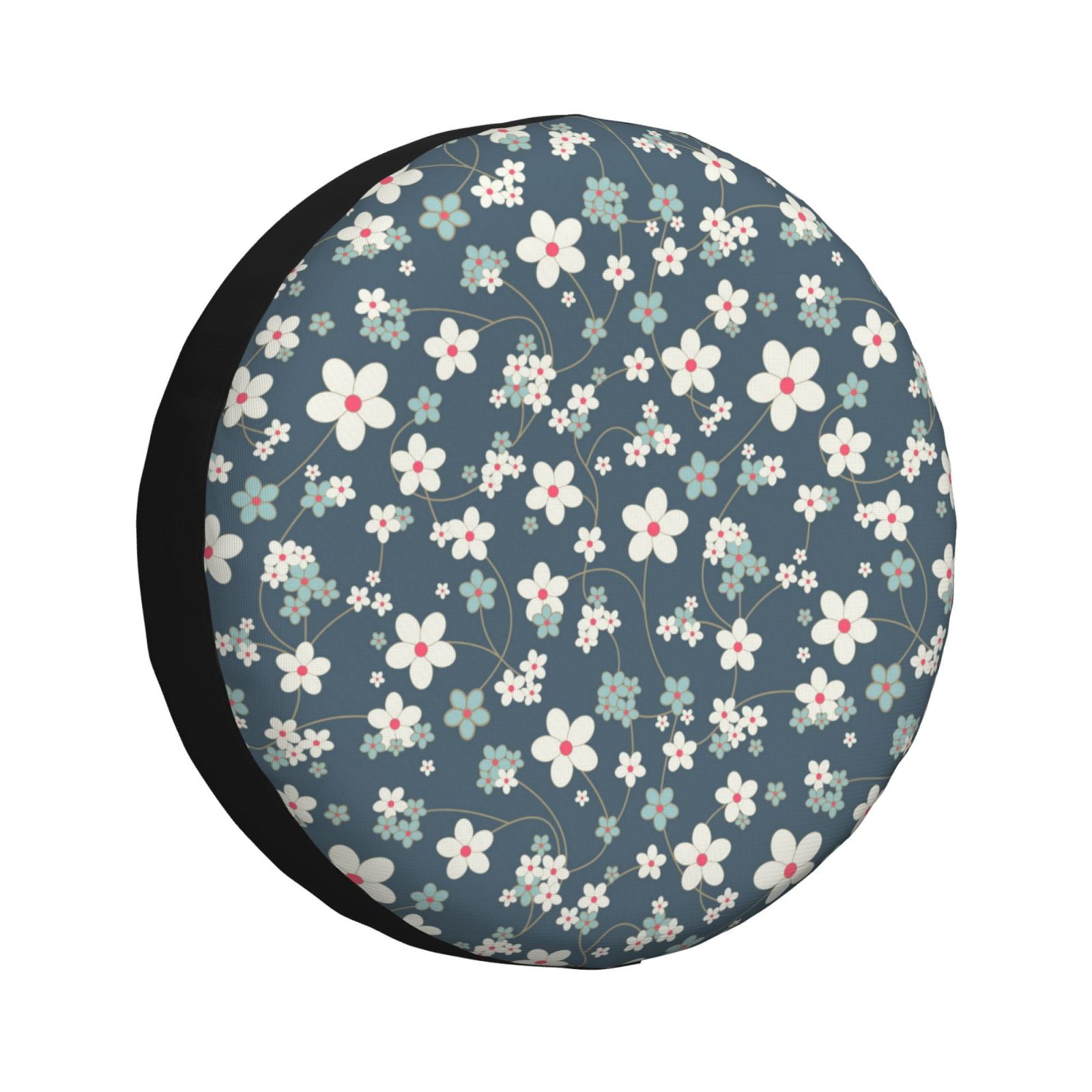 Spare Tire Cover Blue Flower Waterproof Trailer Tire Covers 14''-17 ...