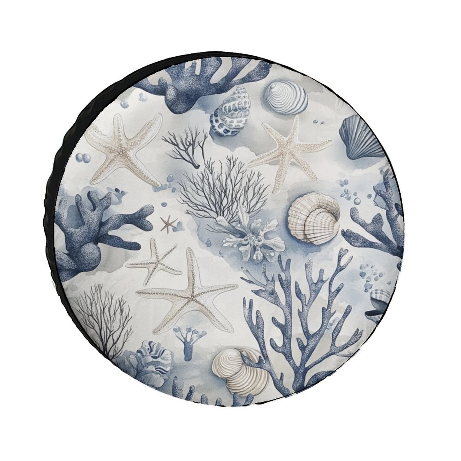 Spare Tire Cover Blue Ocean Beach Seashell Starfish Themed Wheel ...