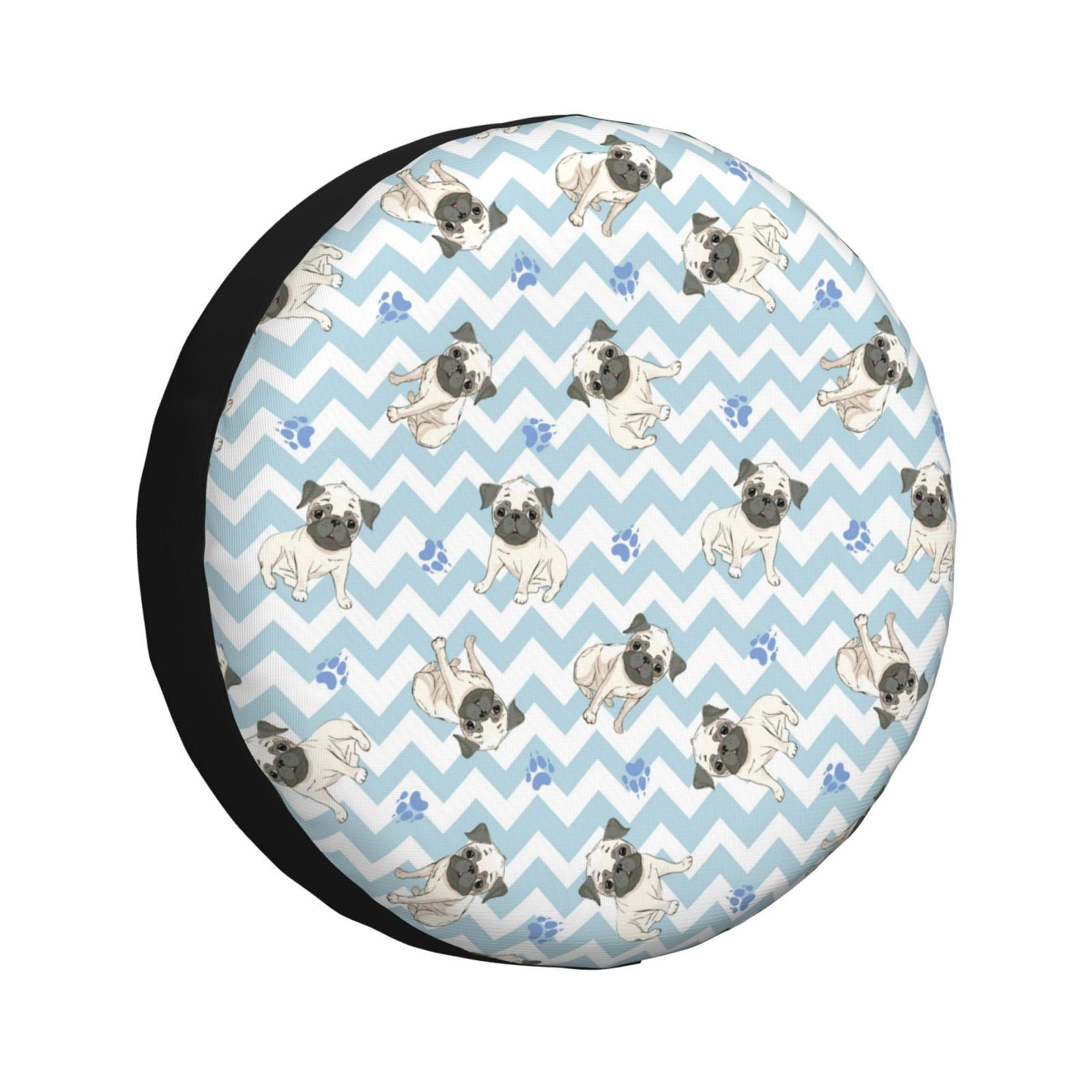 Spare Tire Cover, Blue Striped Cute French Bulldog Wheel Cover Tire ...