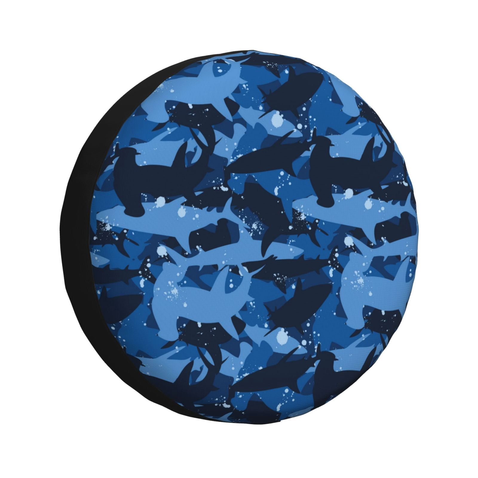 Spare Tire Cover, Blue camouflage hammerhead shark Wheel Cover Tire ...