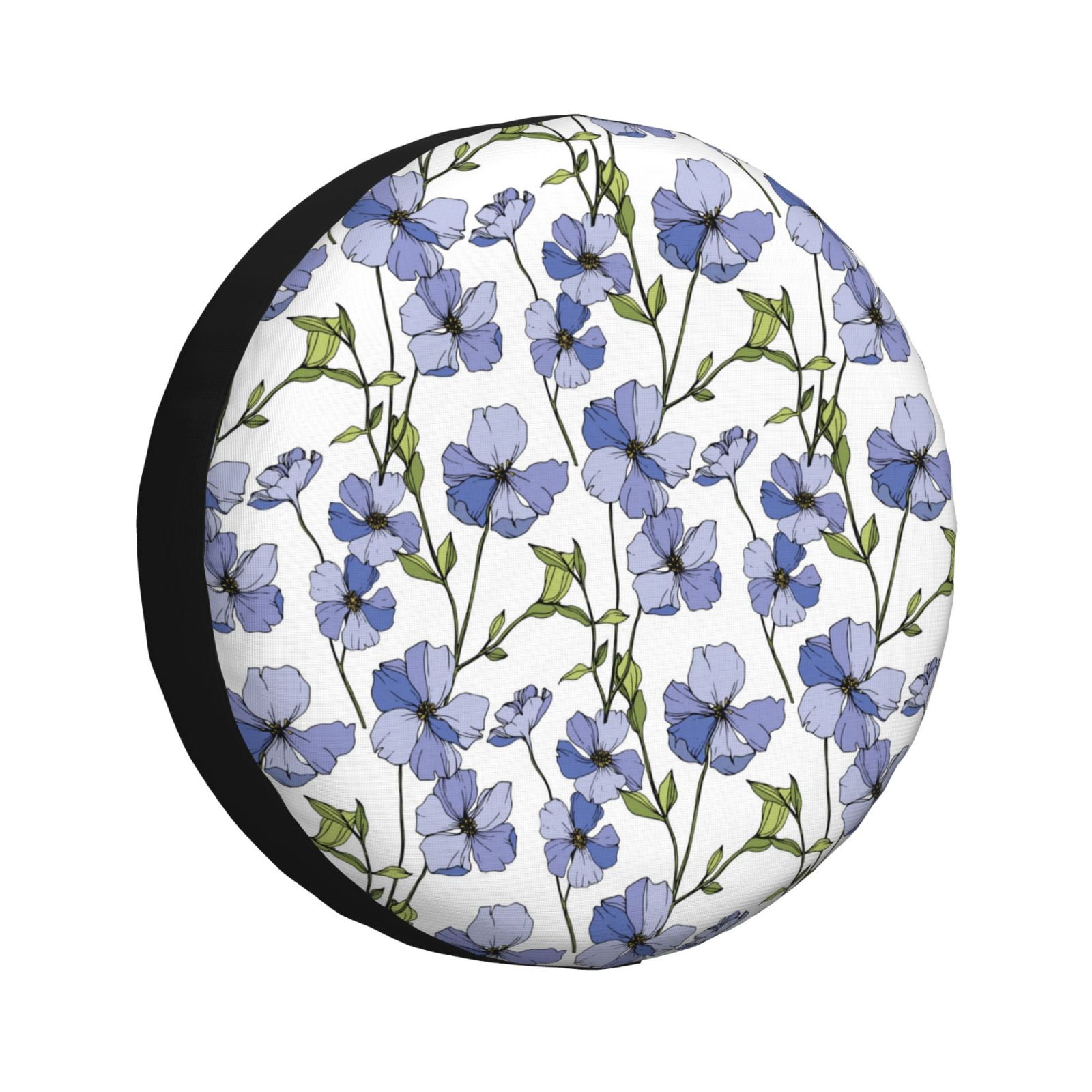 Spare Tire Cover - Blue flax flowers Waterproof Sun Protection ...