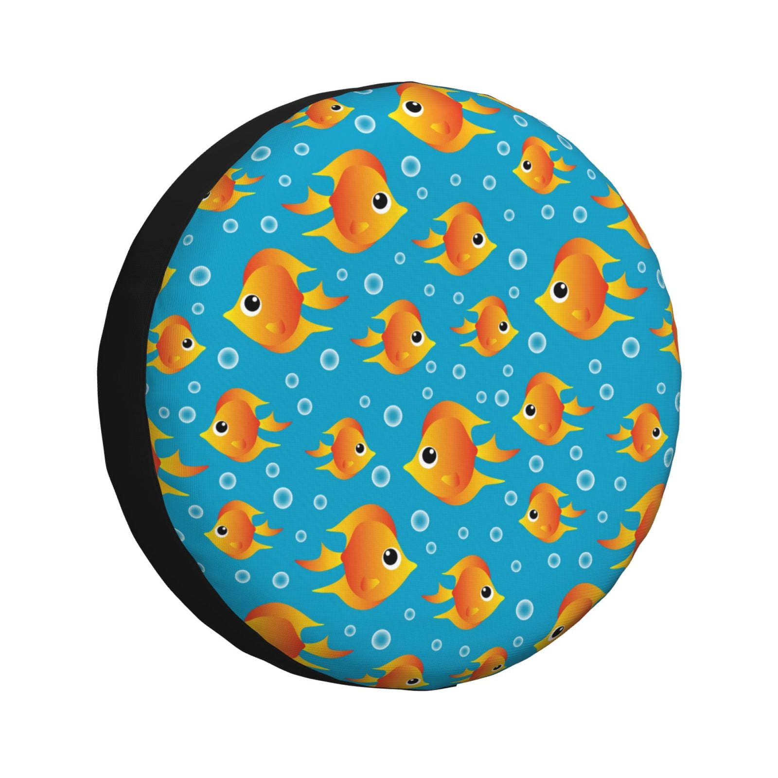 Spare Tire Cover Bright golden cartoon fish Waterproof Trailer Tire ...
