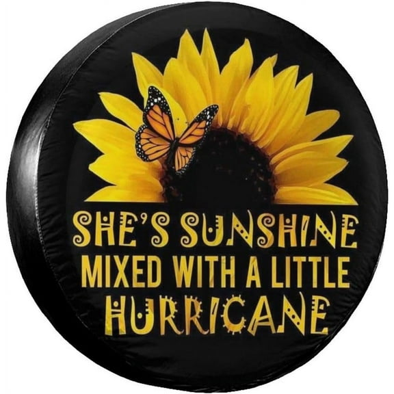 Heavy Duty Spare Tire Cover 12inch Daisy Flowers And Girls Wheel ...