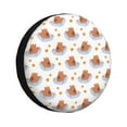 Spare Tire Cover Capybaras Tangerine Waterproof Sun Protection