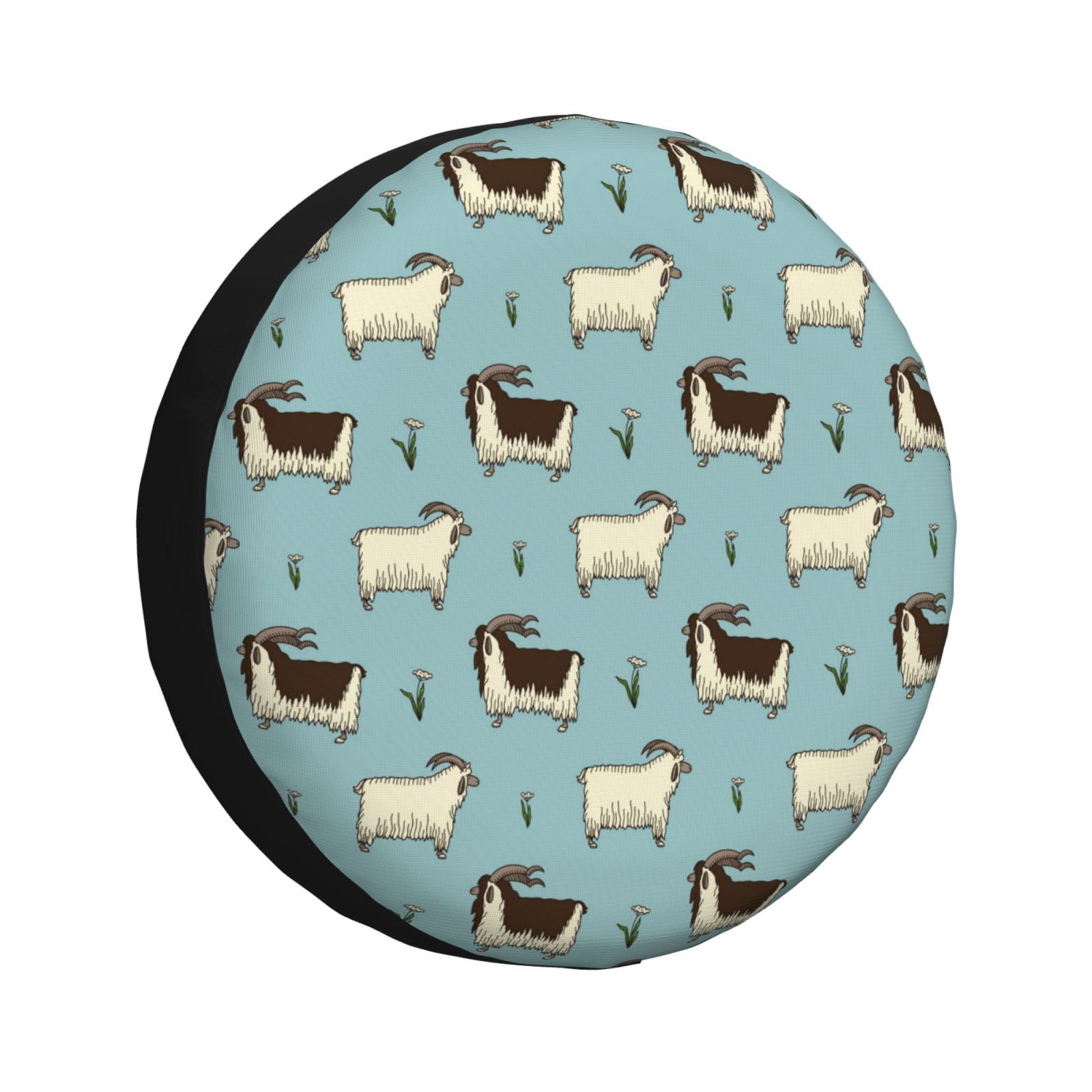Spare Tire Cover - Cartoon Cute Goat Flower Universal Fit for RV Car ...