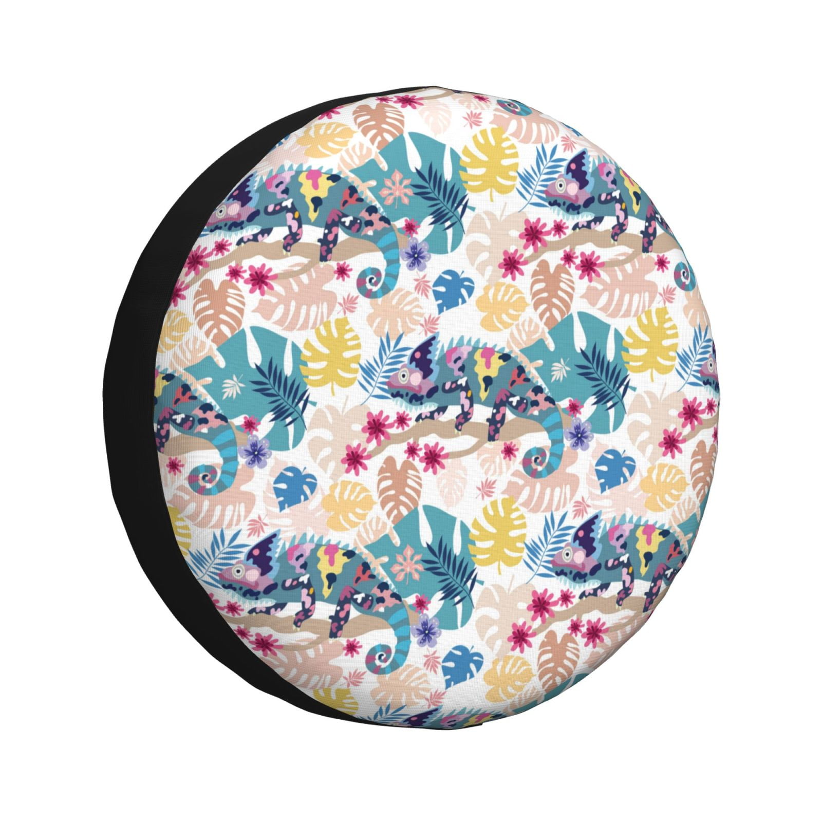 Spare Tire Cover - Colorful Chameleon Lizard Monstera Universal Fit for ...