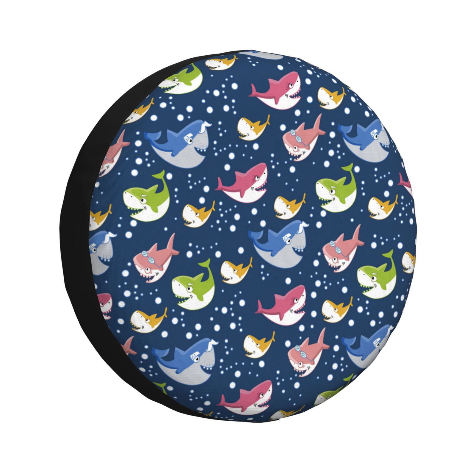 Spare Tire Cover Colorful cartoon shark Waterproof Trailer Tire Covers ...