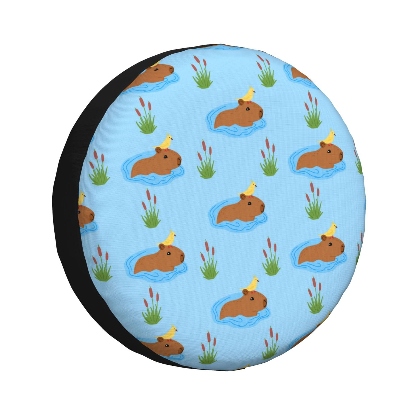Spare Tire Cover Cute Capybaras Bird Waterproof Sun Protection