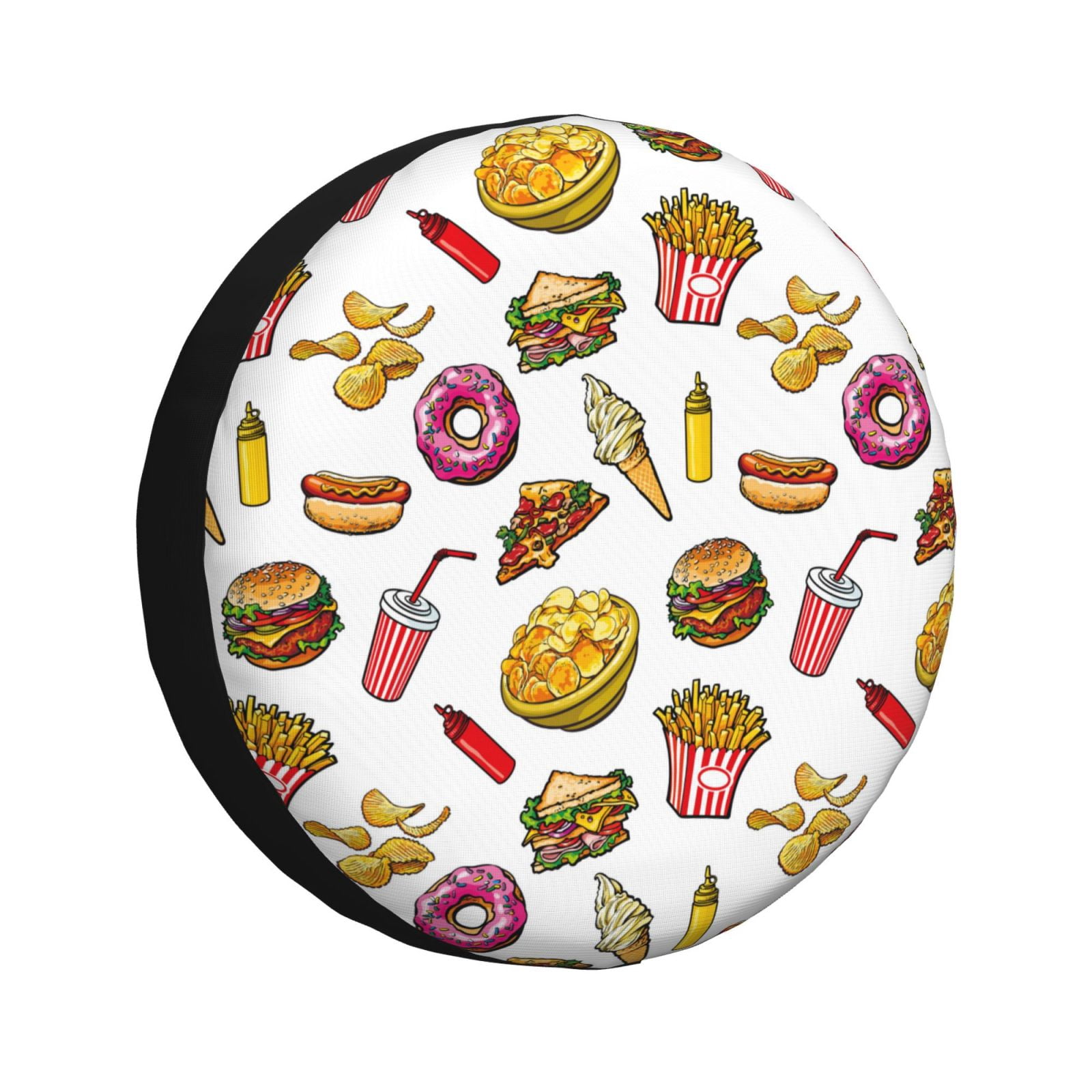Spare Tire Cover, Cute Food Ketchup Potato Chips Wheel Cover Tire ...
