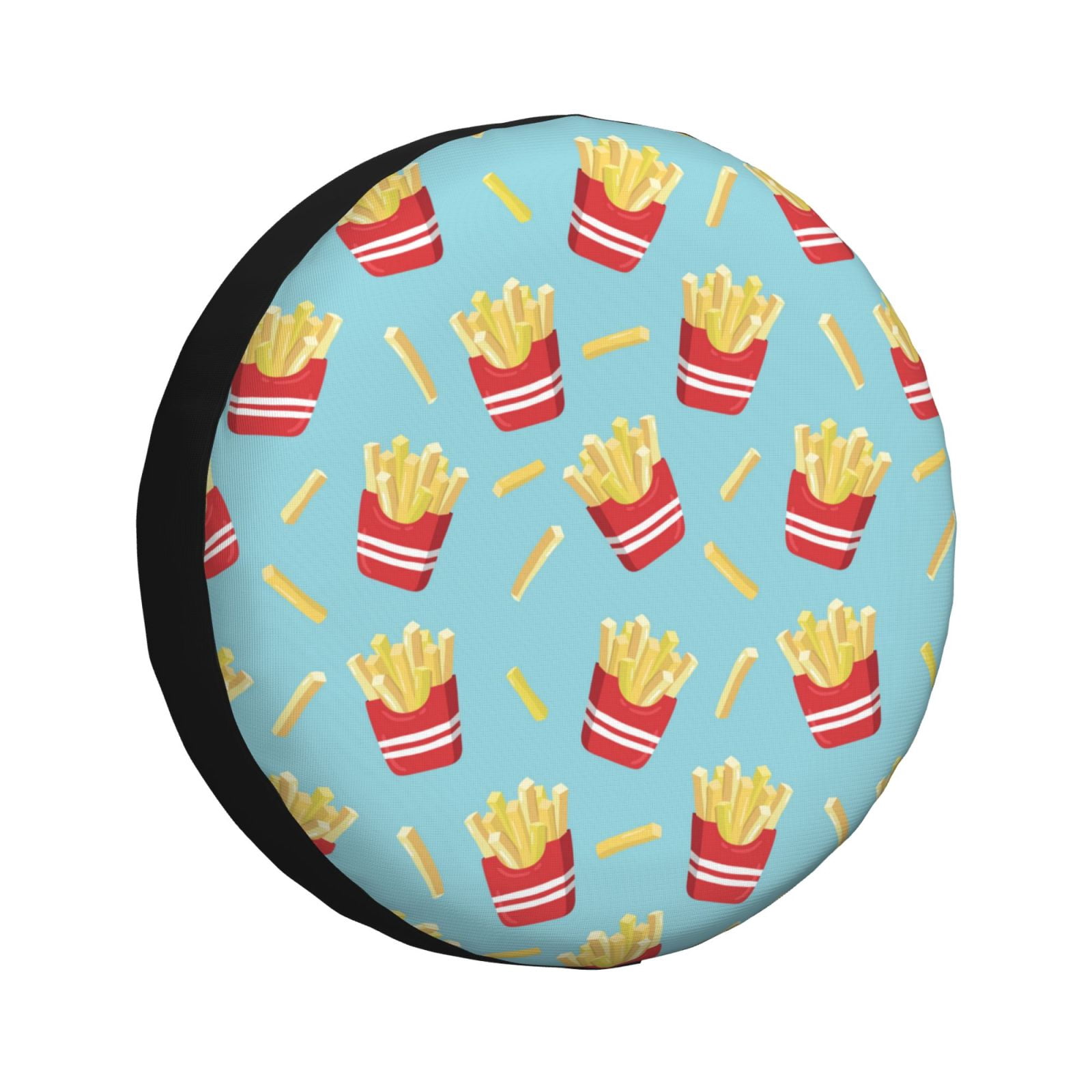Spare Tire Cover Cute Fries Light Blue Waterproof Trailer Tire Covers ...