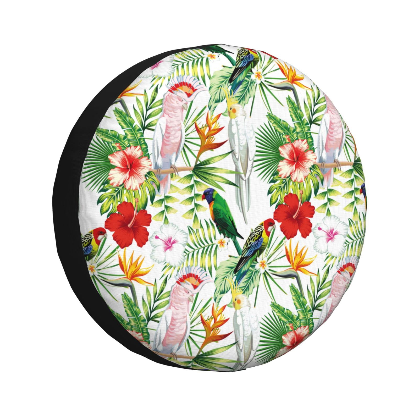 Spare Tire Cover, Cute Painted Cute Parrot Bird Plant Wheel Cover Tire ...