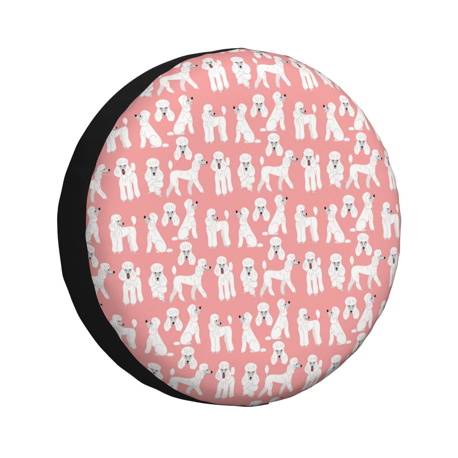Spare Tire Cover, Cute Poodle Dog Funny Pink Wheel Cover Tire Covers ...