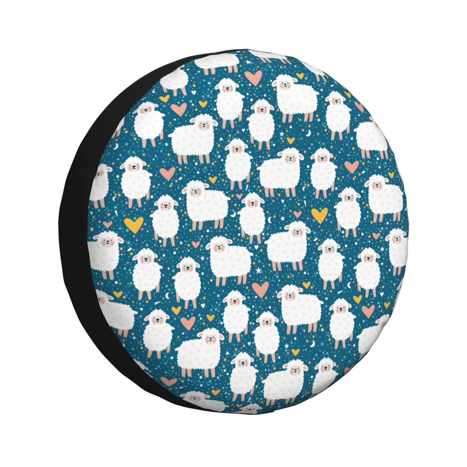 Spare Tire Cover Cute Sheep And Hearts Waterproof Trailer Tire Covers ...