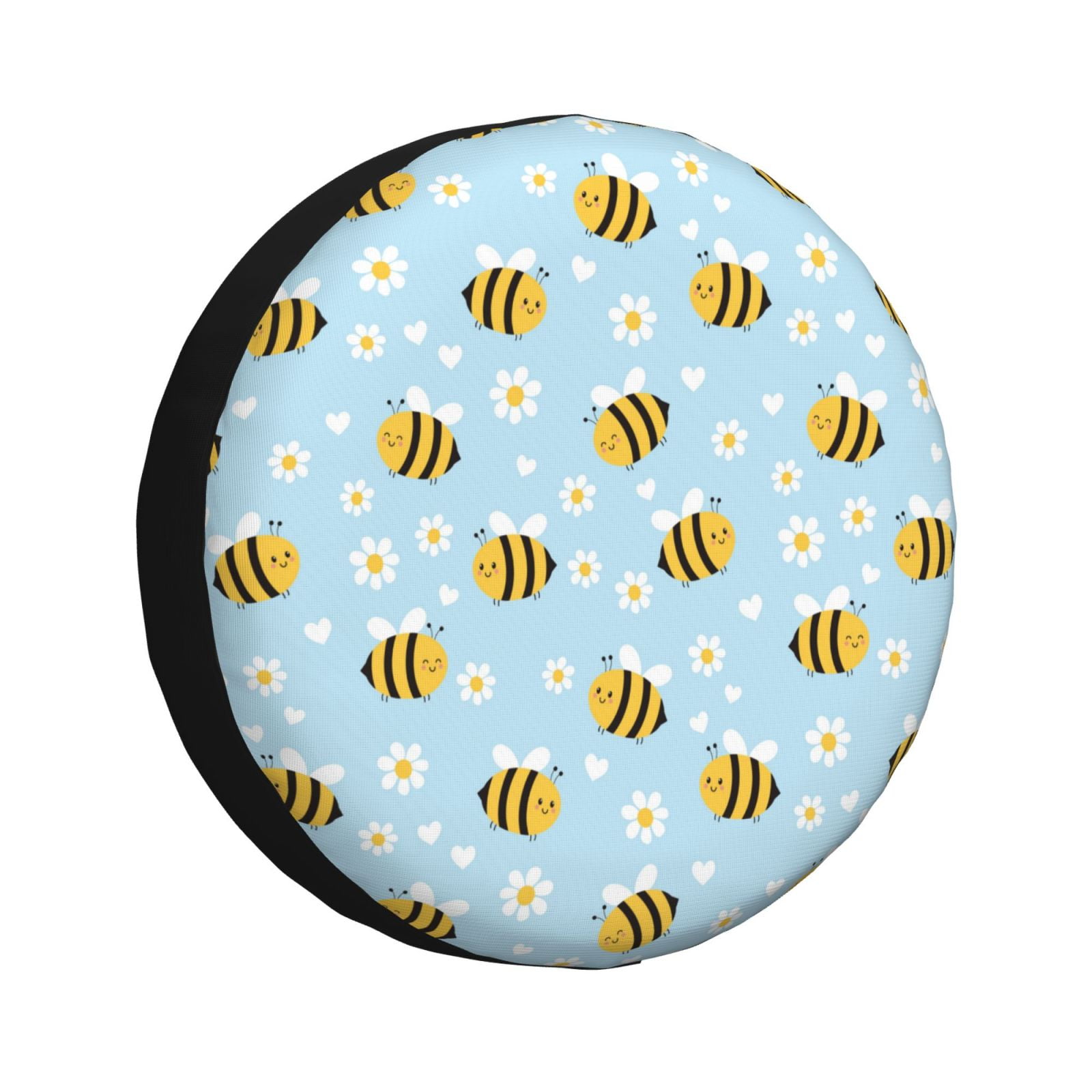 Spare Tire Cover, Cute bee daisy blue Wheel Cover Tire Covers for ...