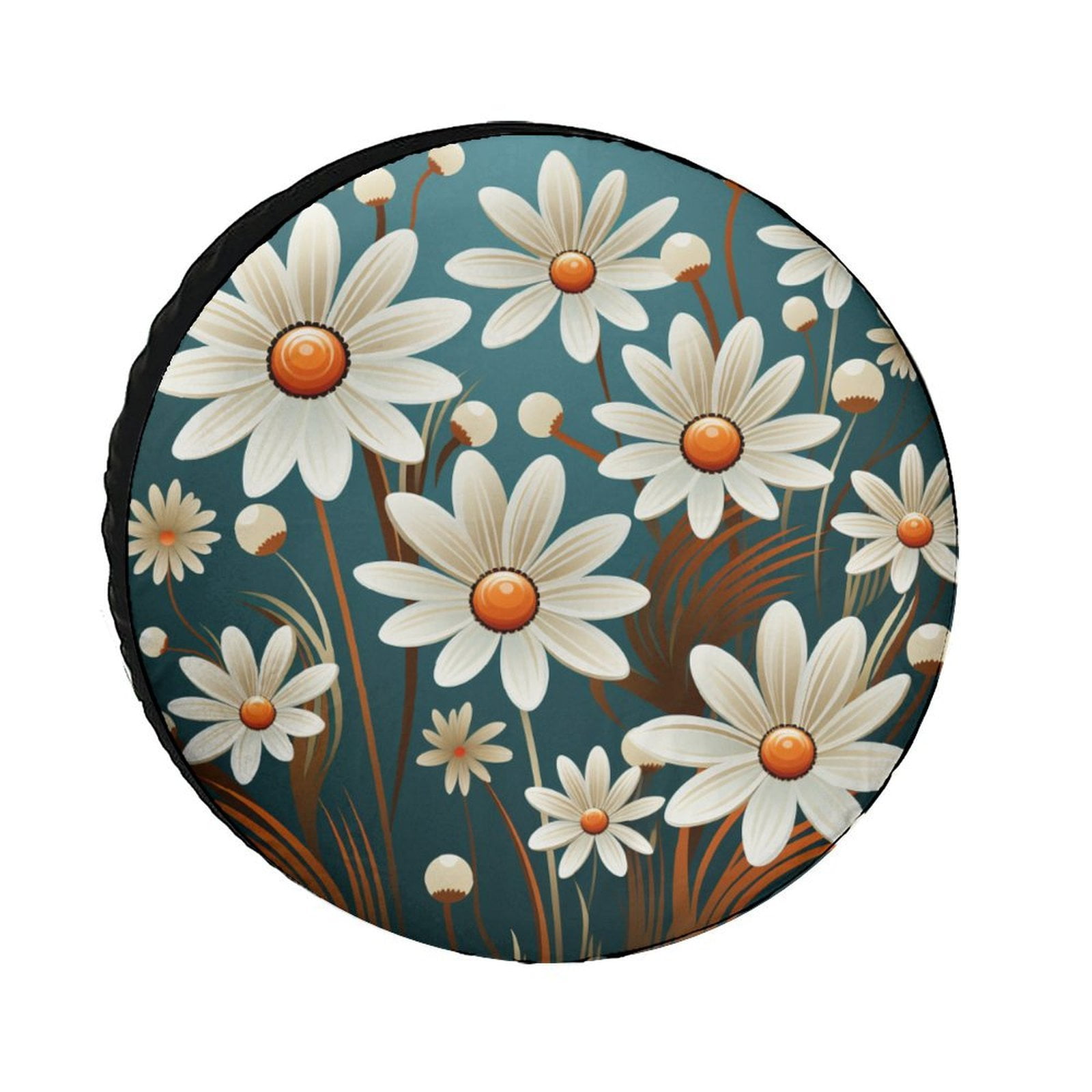 Spare Tire Cover Daisy Flowers Wheel Tire Covers for Travel Trailers ...