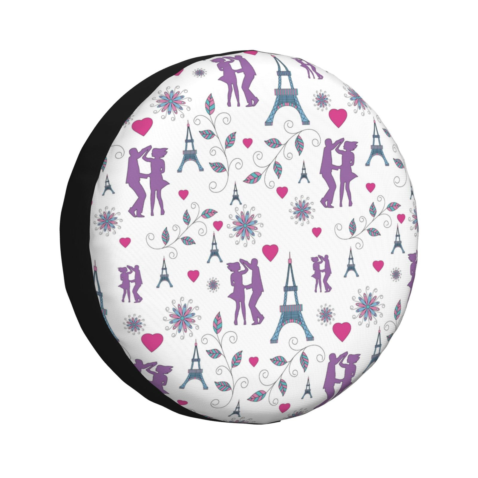 Spare Tire Cover Eiffel Tower dancing Waterproof Trailer Tire Covers 14 ...