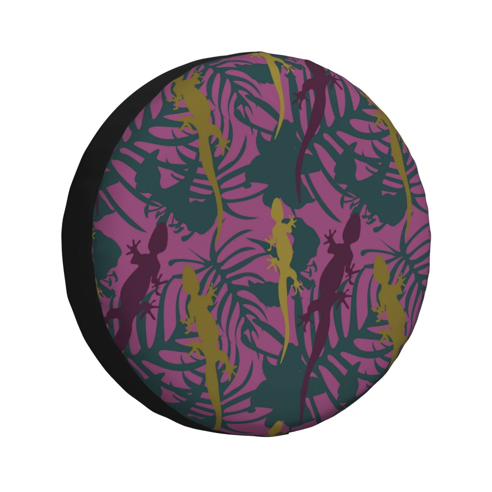 Spare Tire Cover Exotic Gecko Lizard Leaves Waterproof Trailer Tire ...