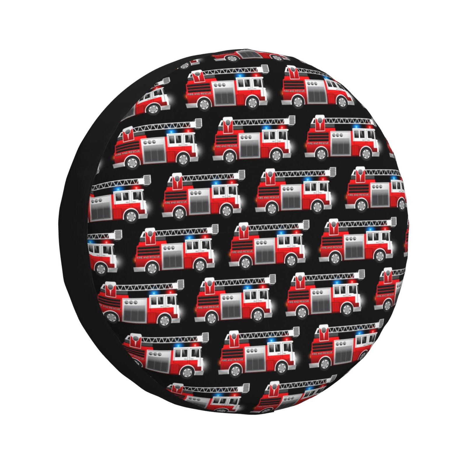 Spare Tire Cover Fire and Rescue Truck Waterproof Trailer Tire Covers ...