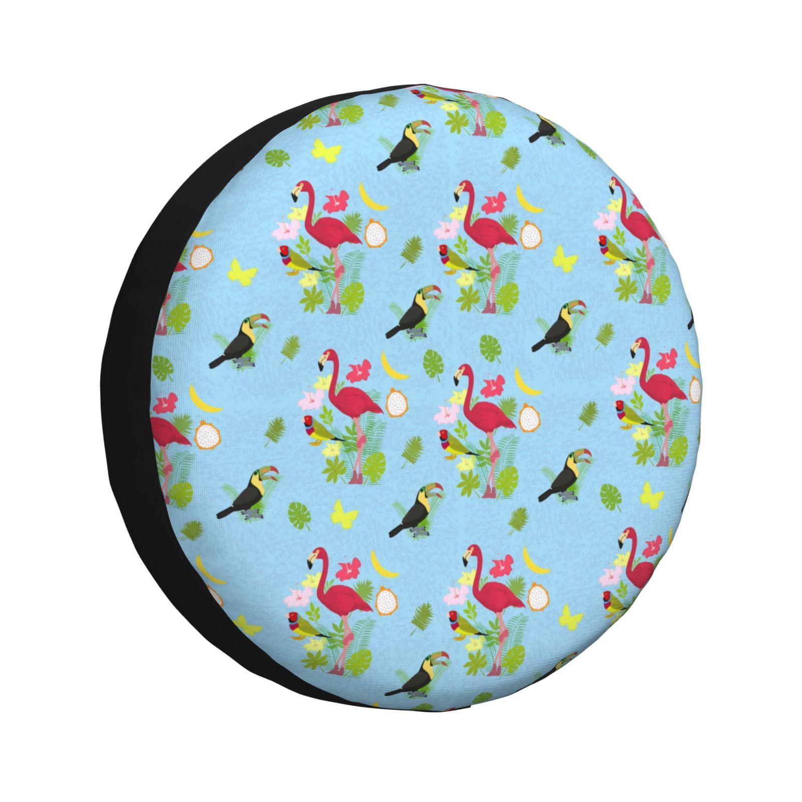 Spare Tire Cover, Flamingos And Tropical Plants Wheel Cover Tire Covers ...