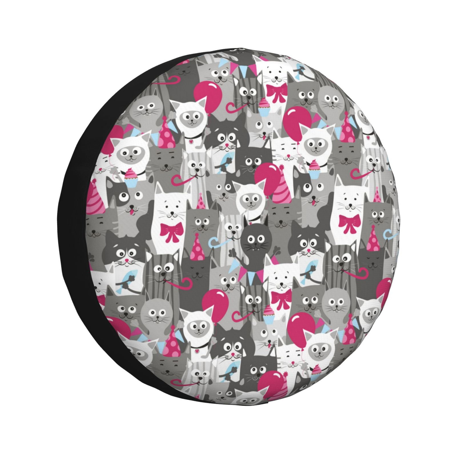 Spare Tire Cover, Funny Cartoon Cat Gray Wheel Cover Tire Covers For ...