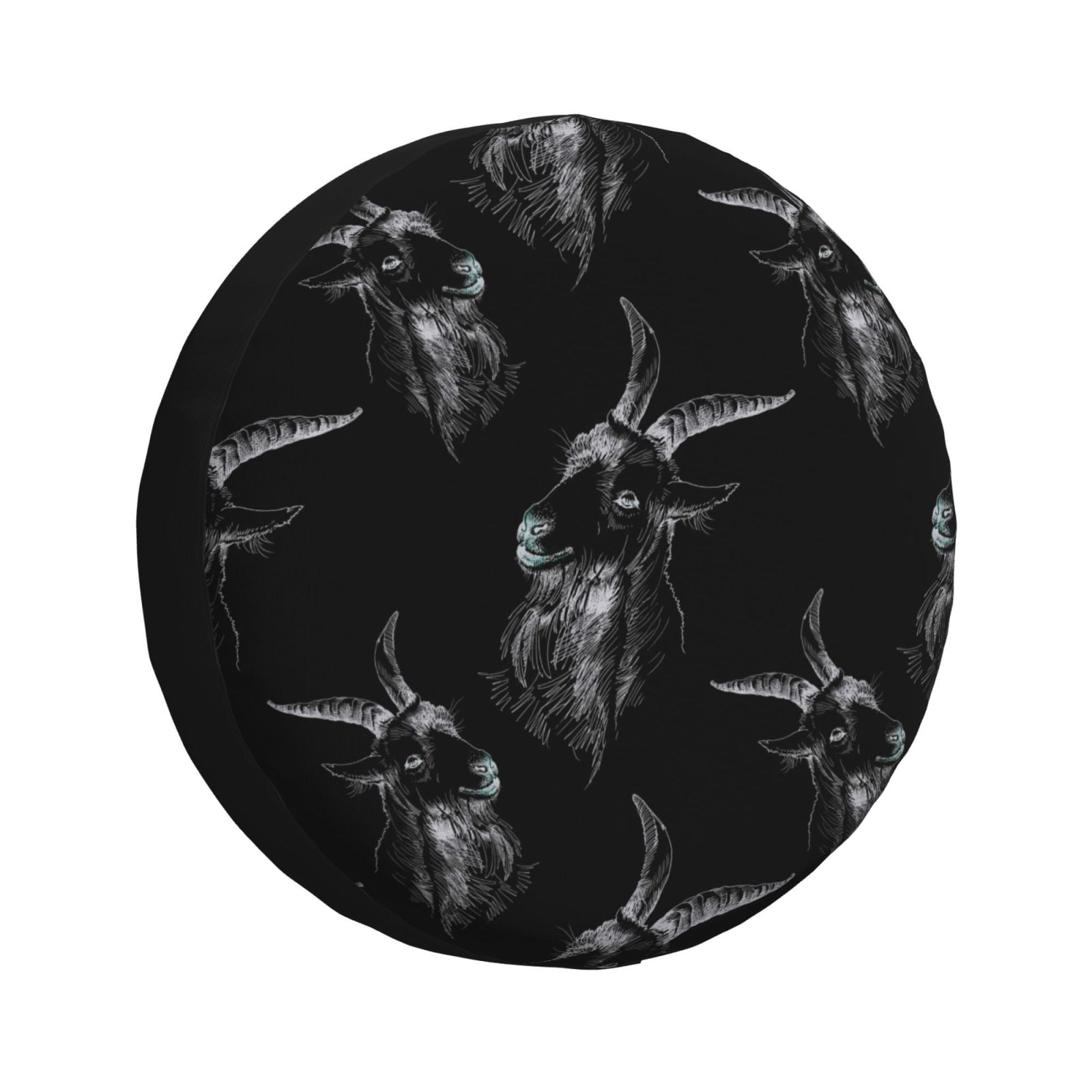 Spare Tire Cover, Goat heads hand drawn black cool Wheel Cover Tire ...