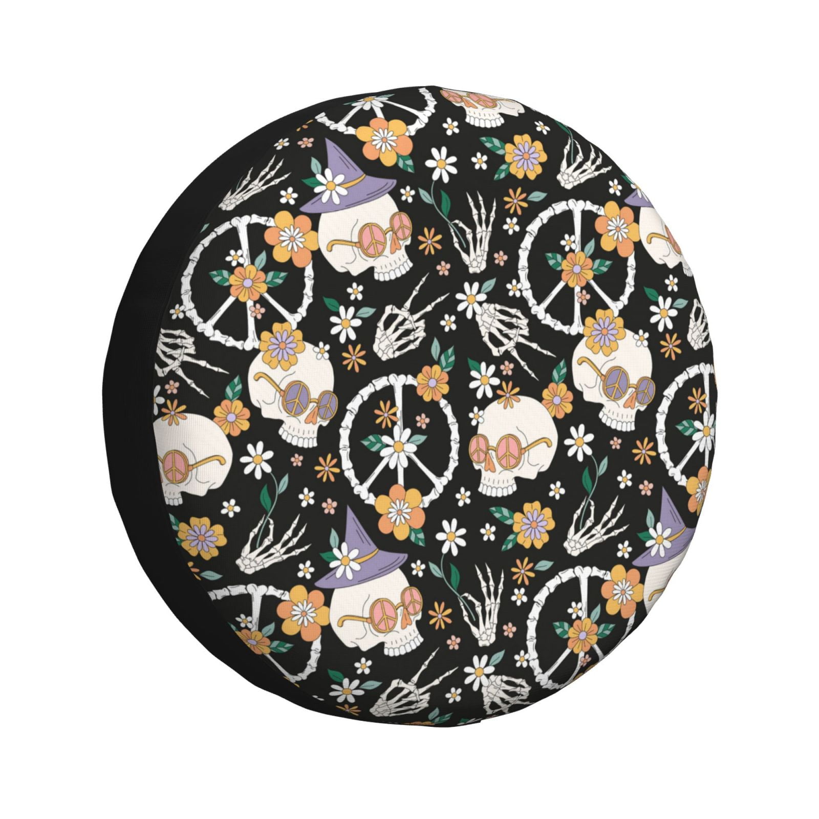 Spare Tire Cover, Halloween Scull Peace Sign cool Wheel Cover Tire ...