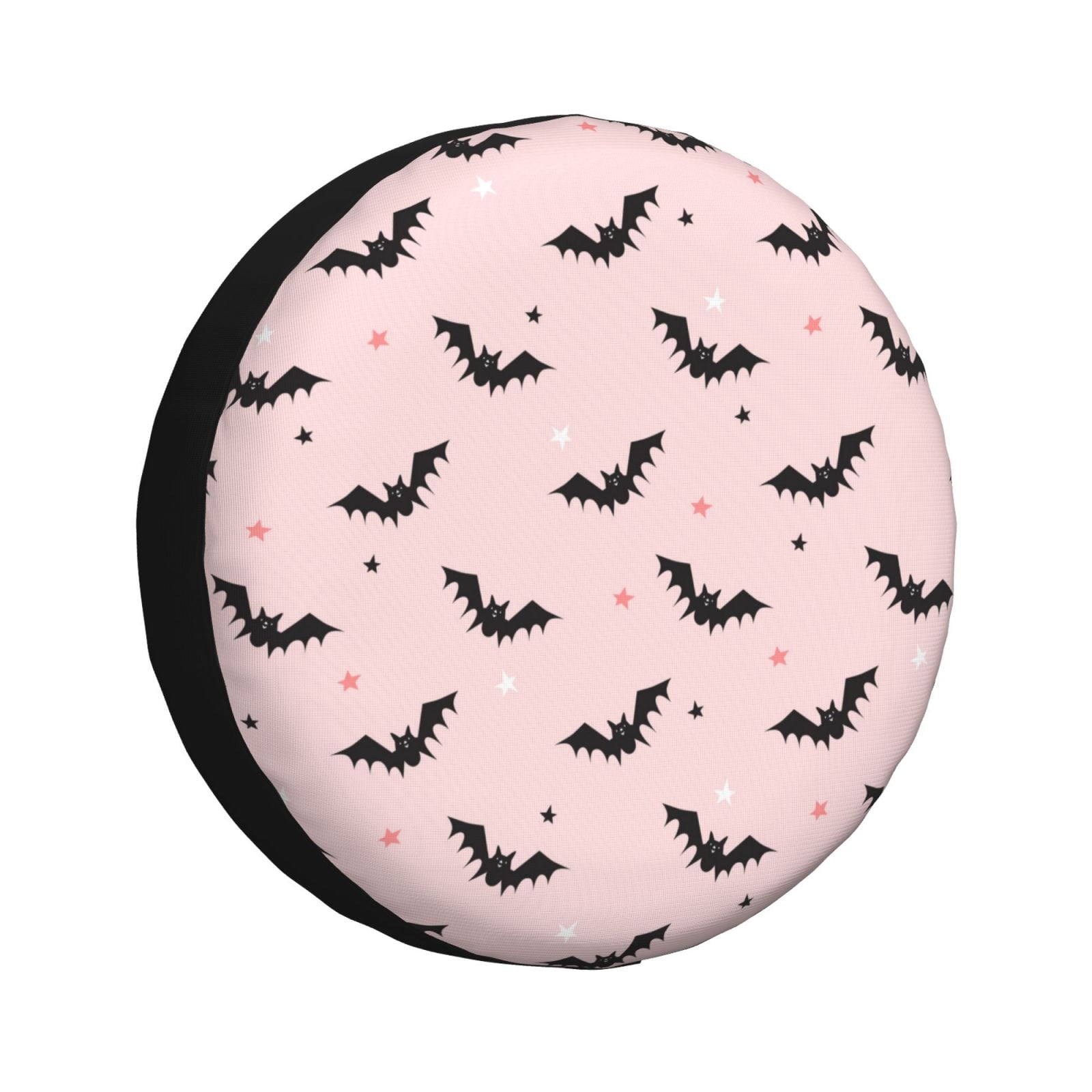 Spare Tire Cover, Halloween black bats star pink Wheel Cover Tire ...