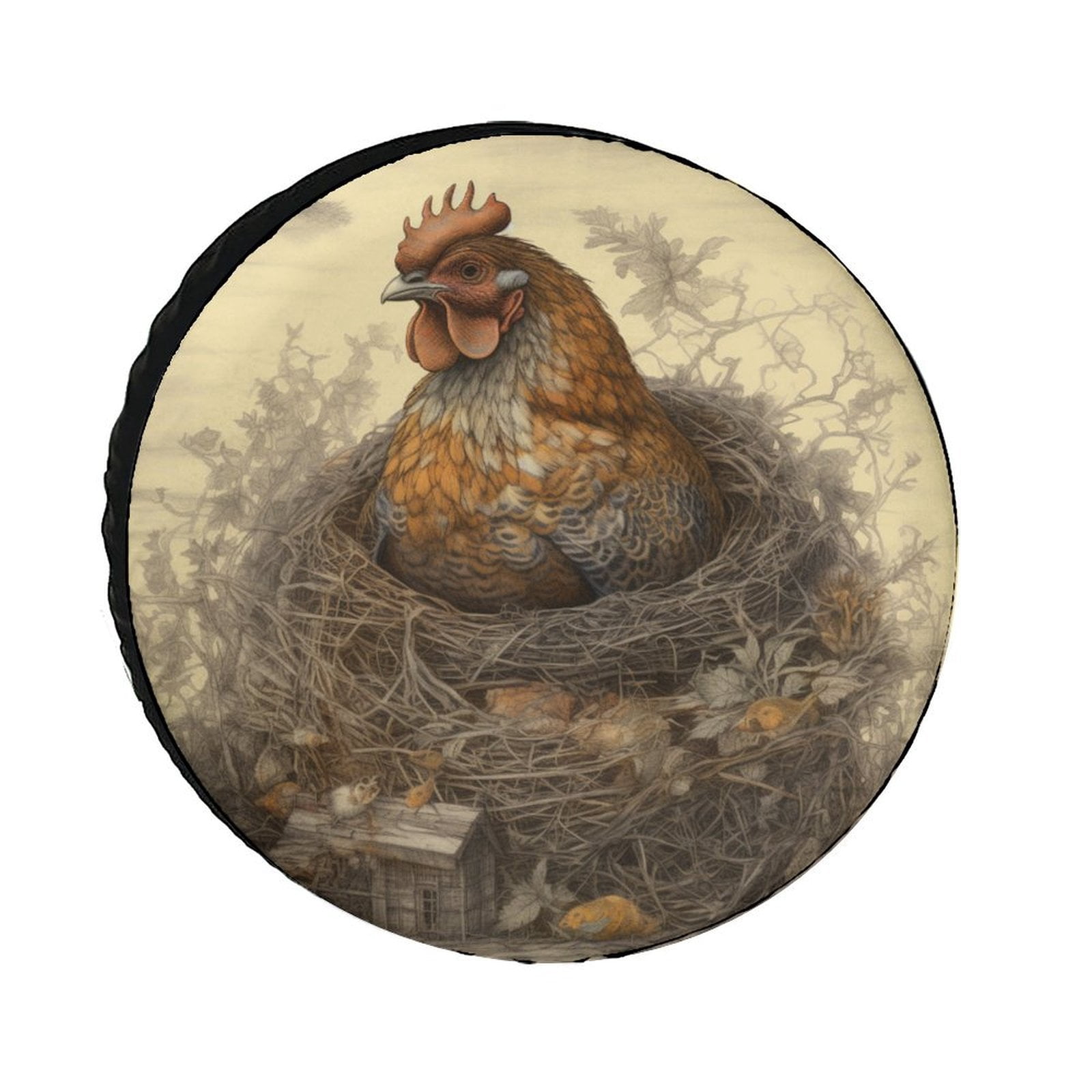 Spare Tire Cover Hen with Eggs Wheel Protectors Weatherproof Wheel ...