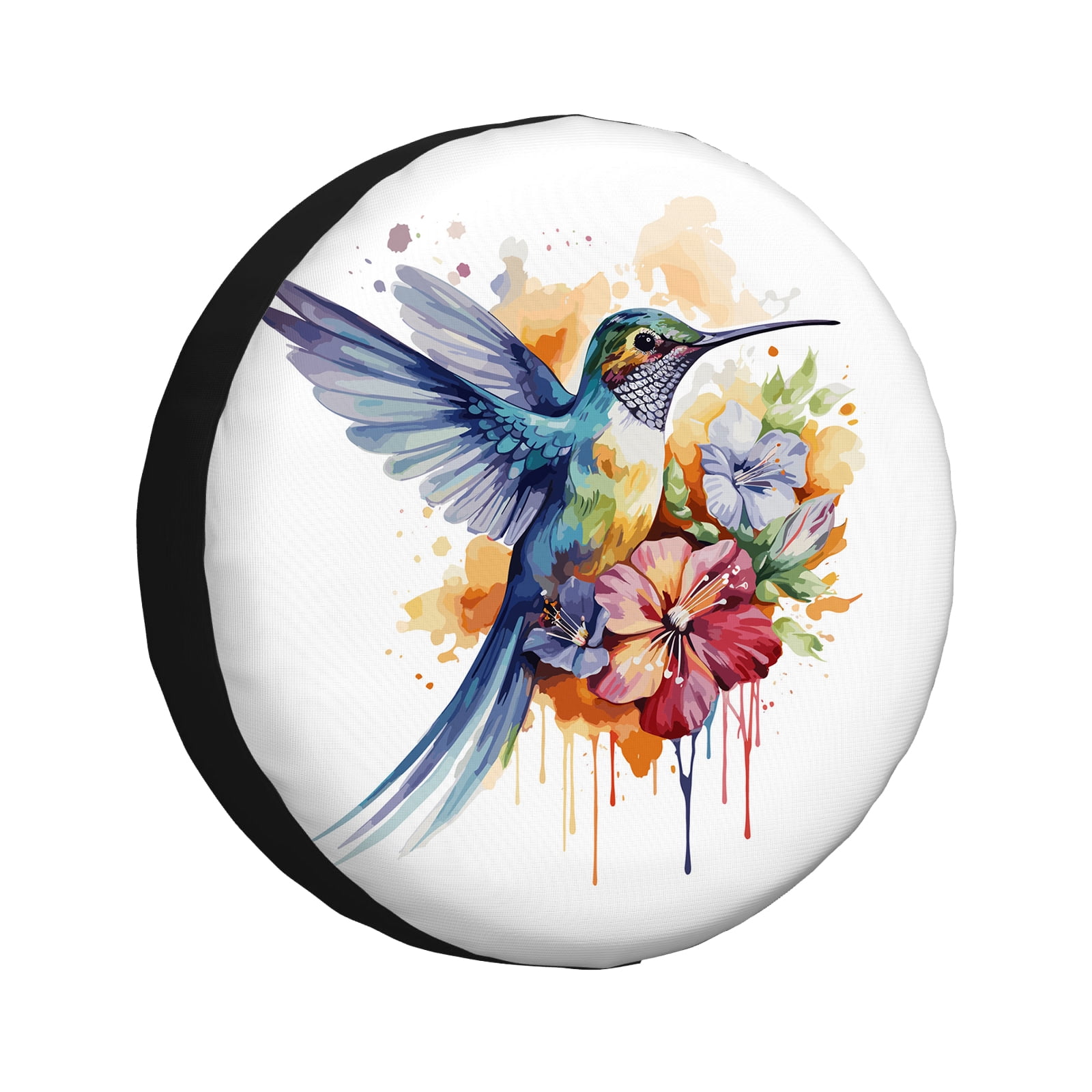 Spare Tire Cover Hummingbird With Exotic Tropical Tlower Jungle ...
