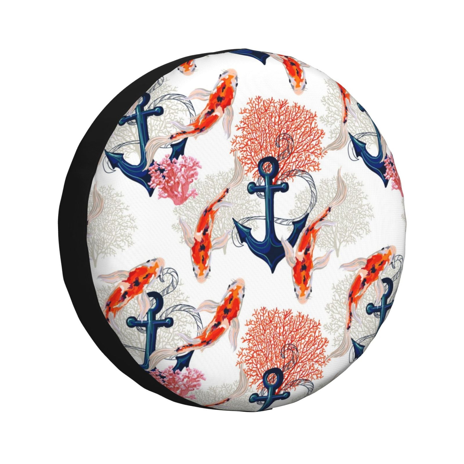 Spare Tire Cover - Koi Fish And Corals Universal Fit for RV Car Camper ...