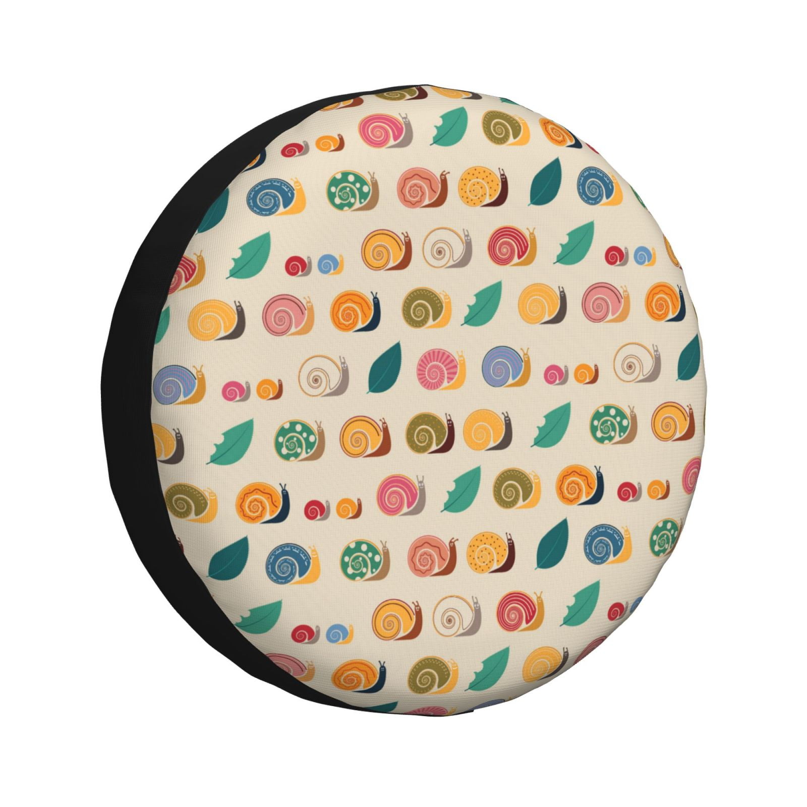 Spare Tire Cover - Leaves and Colorful Snails Waterproof Sun Protection ...