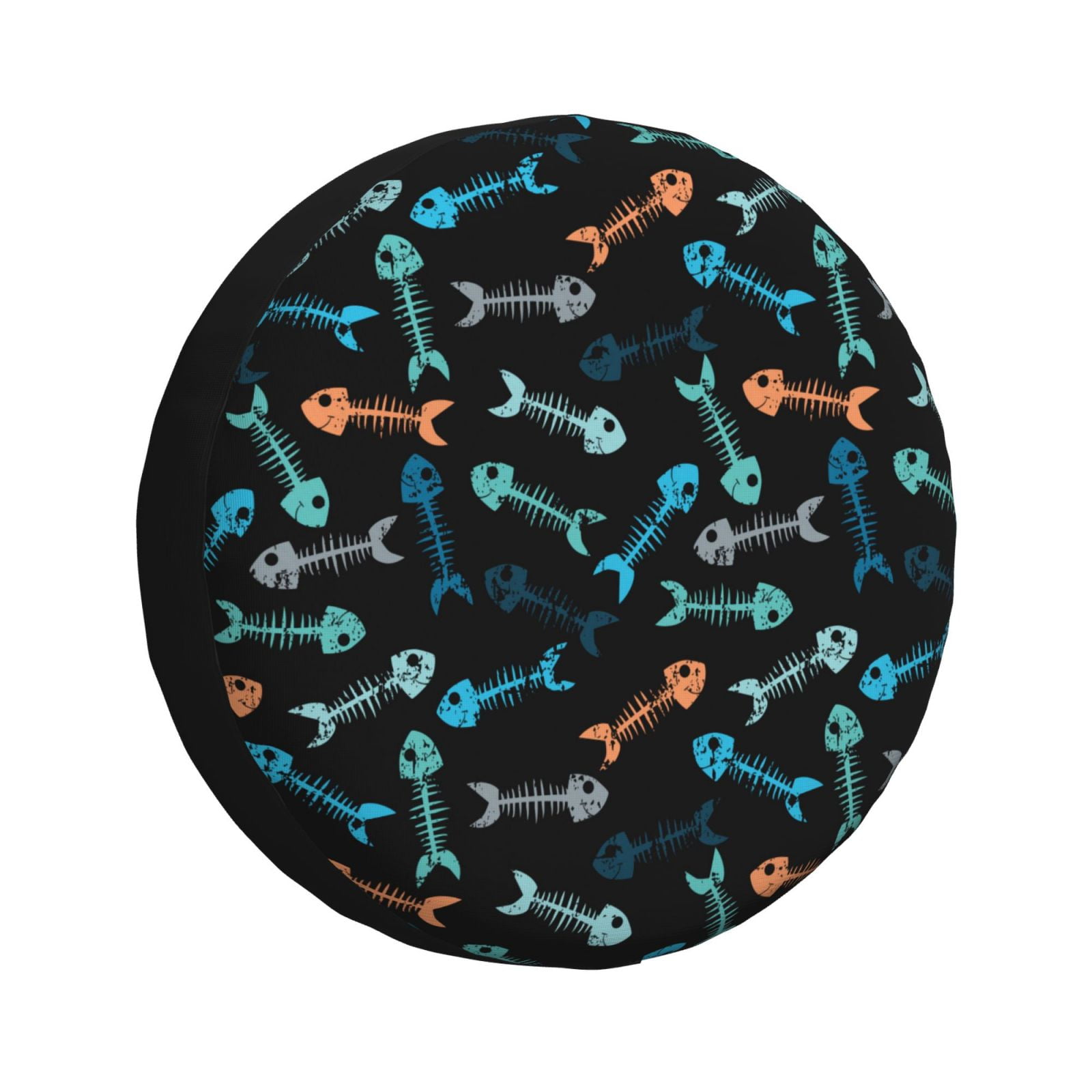 Spare Tire Cover Little Fish Skeleton Waterproof Trailer Tire Covers 14 ...