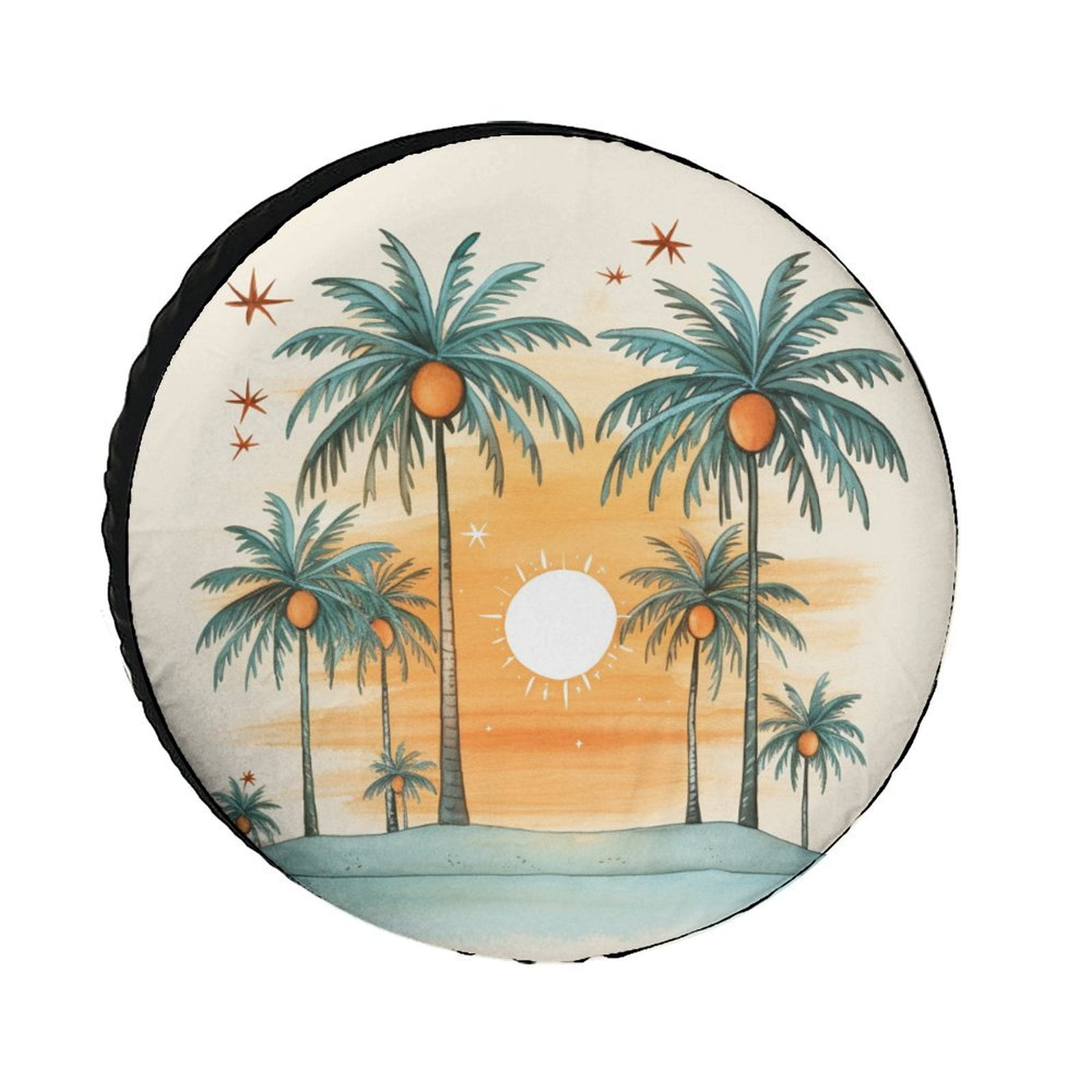 Spare Tire Cover Merry Palm Trees And A Sun Protectors Weatherproof ...
