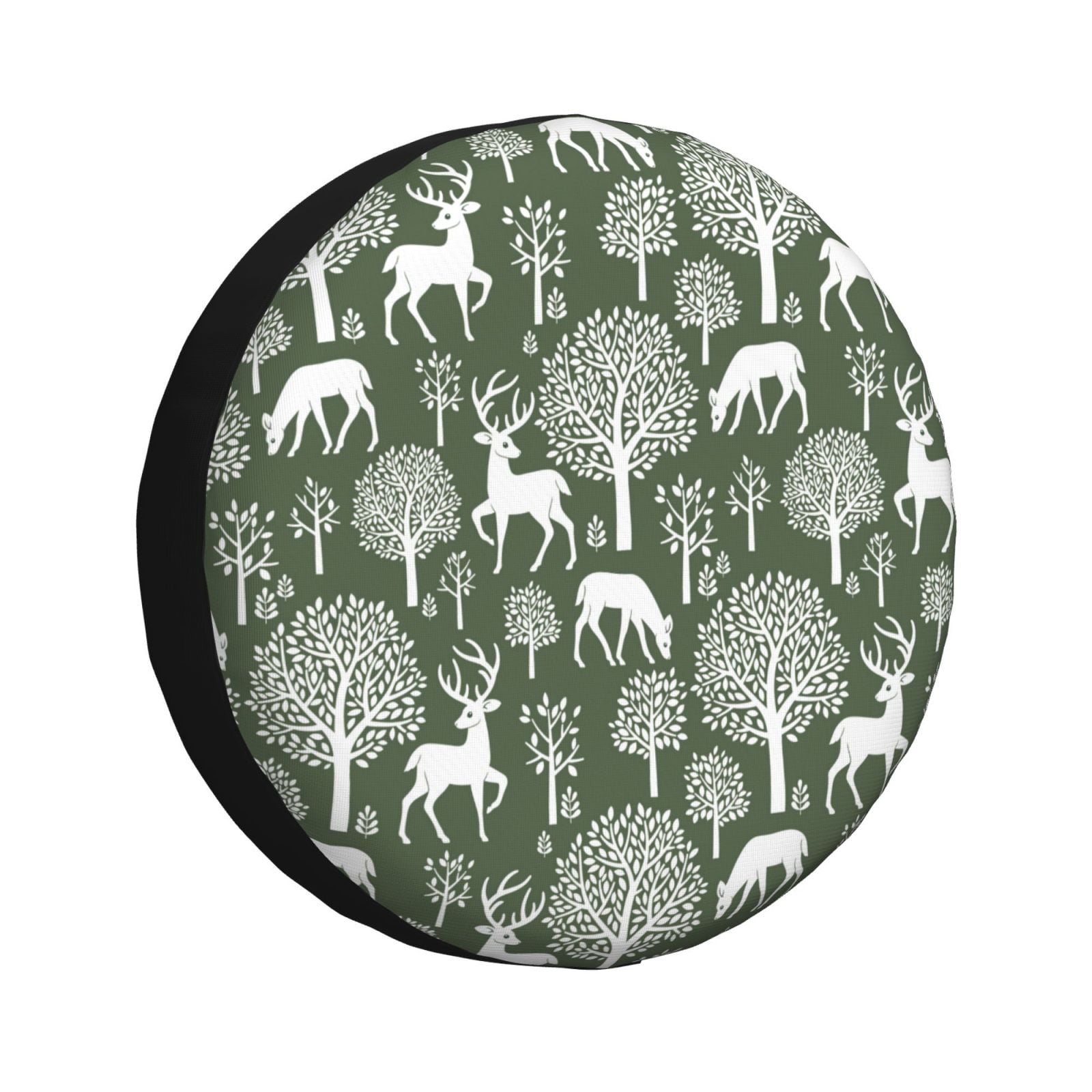 Spare Tire Cover, Minimalist Cute Deer Tree Green Wheel Cover Tire ...