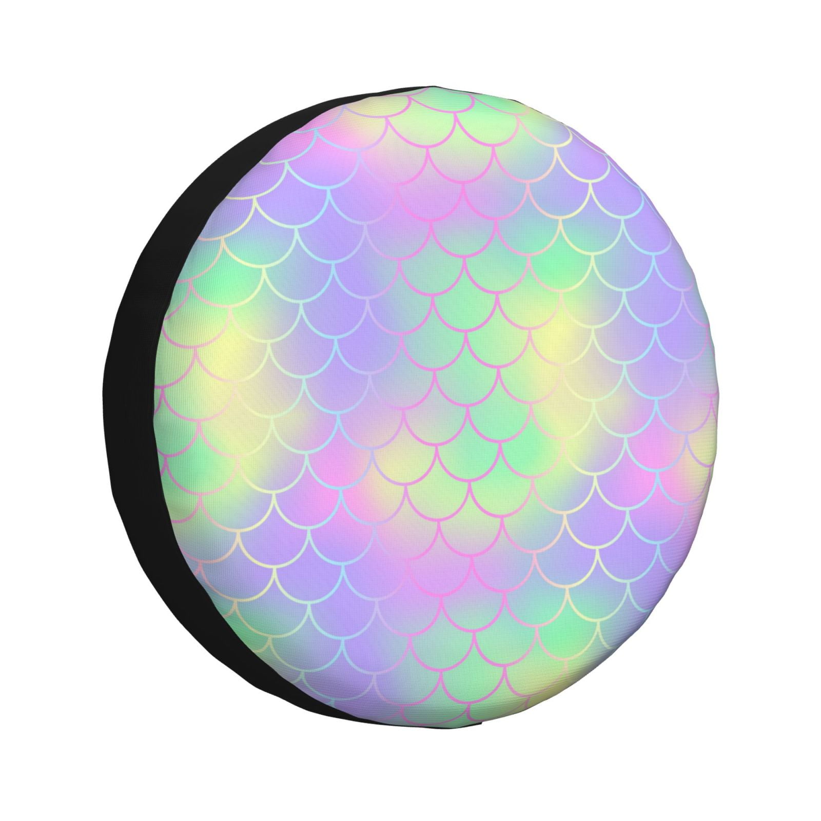 Spare Tire Cover - Multicolored Shiny fishscale Universal Fit for RV ...